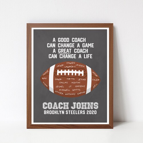 Football Coach Appreciation Plaque - Etsy
