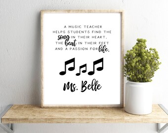 Music Teacher Gift - Etsy