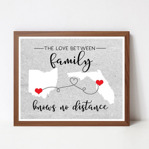The Love Between Family Knows No Distance Print Long Distance - Etsy