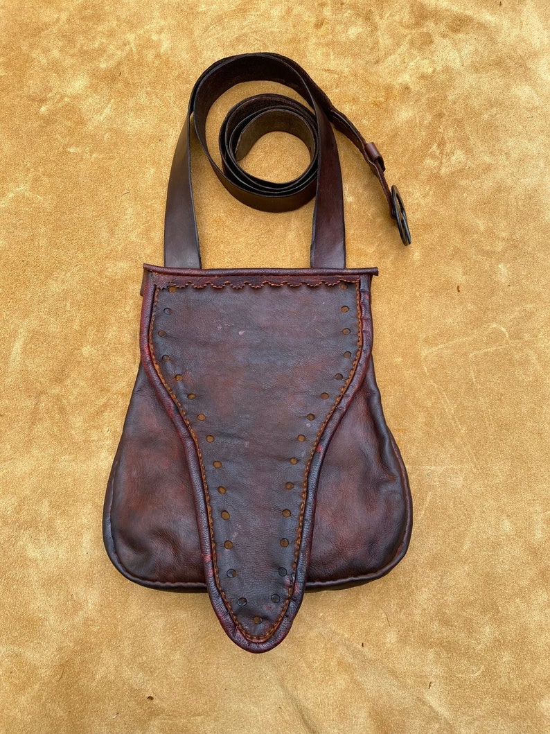Handsewn Leather Shoulder Bag (M206) - Etsy