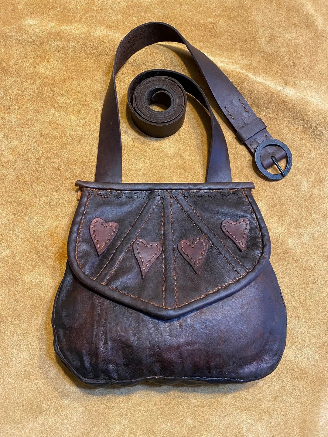 Handsewn Leather Pouch (M155) - Etsy
