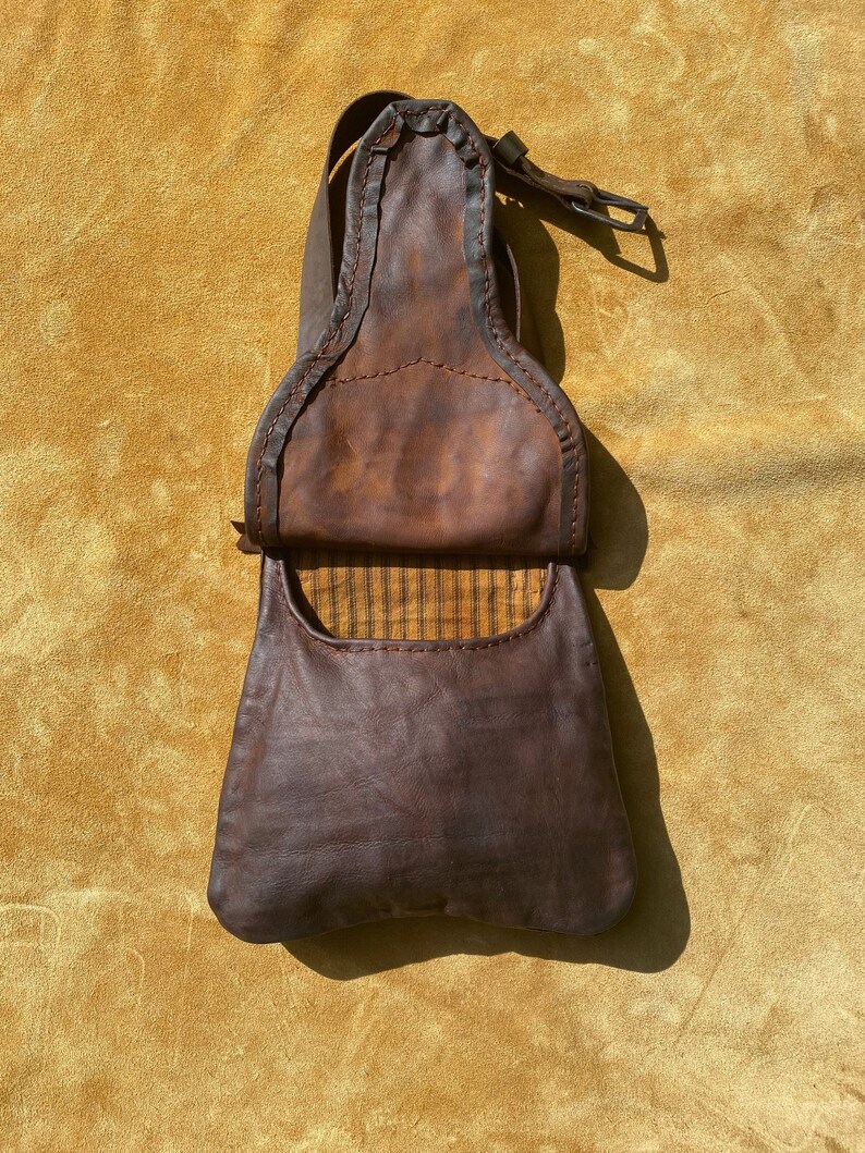Handsewn Leather Pouch With Goat Hide Flap (M125) - Etsy