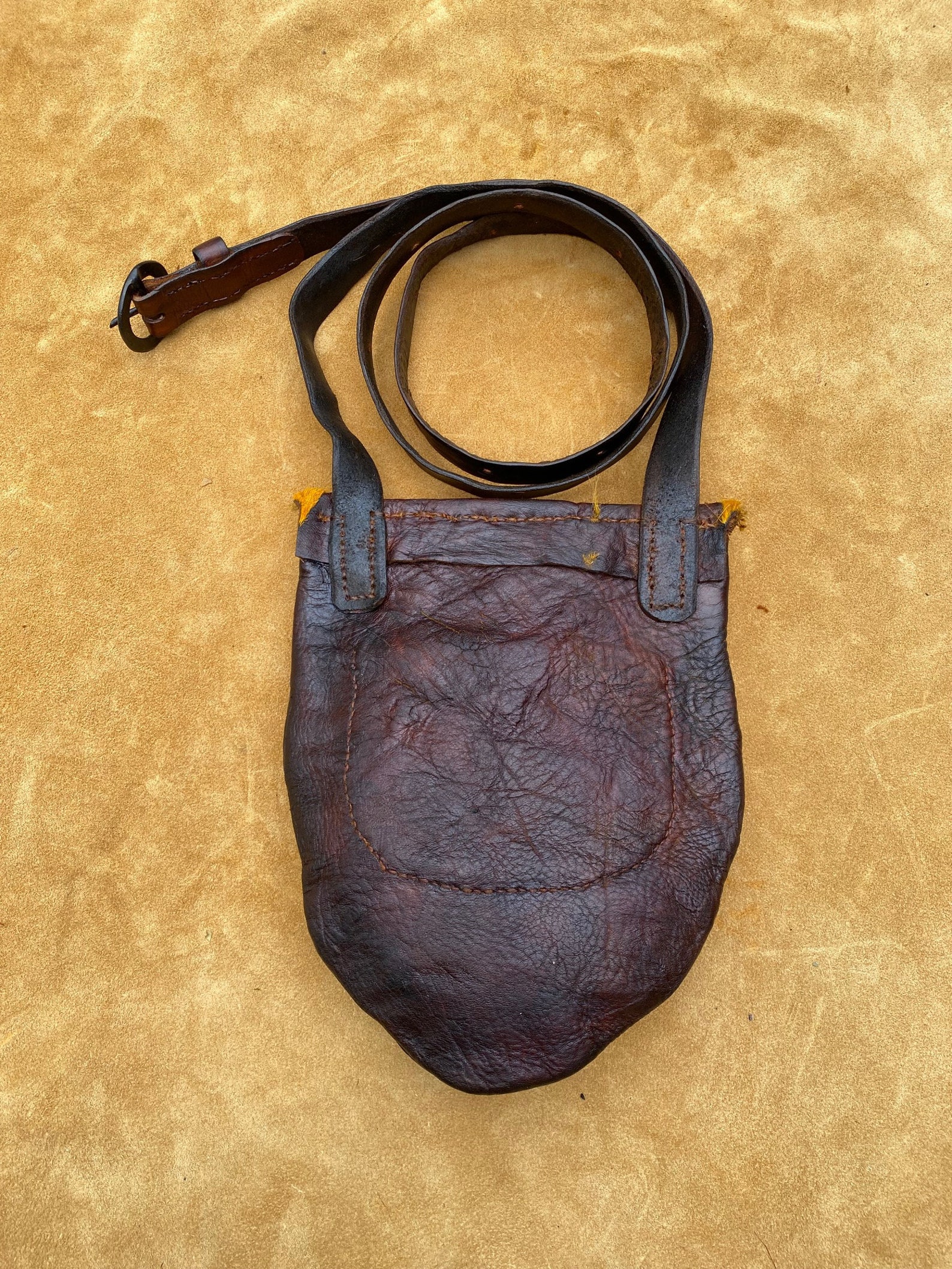 Bark Tanned Deer Hide Handsewn Pouch (207) - Etsy