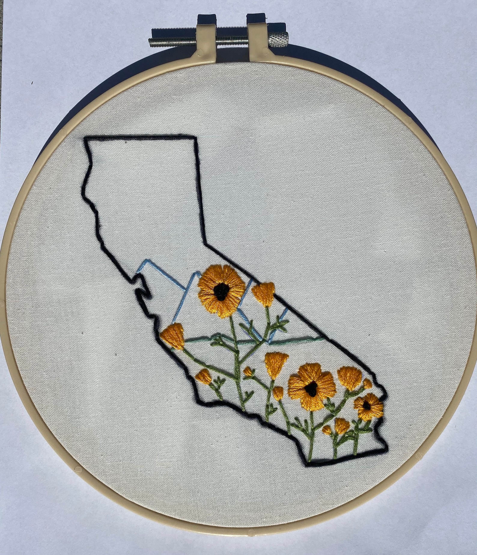 California Embroidery Pattern - Etsy