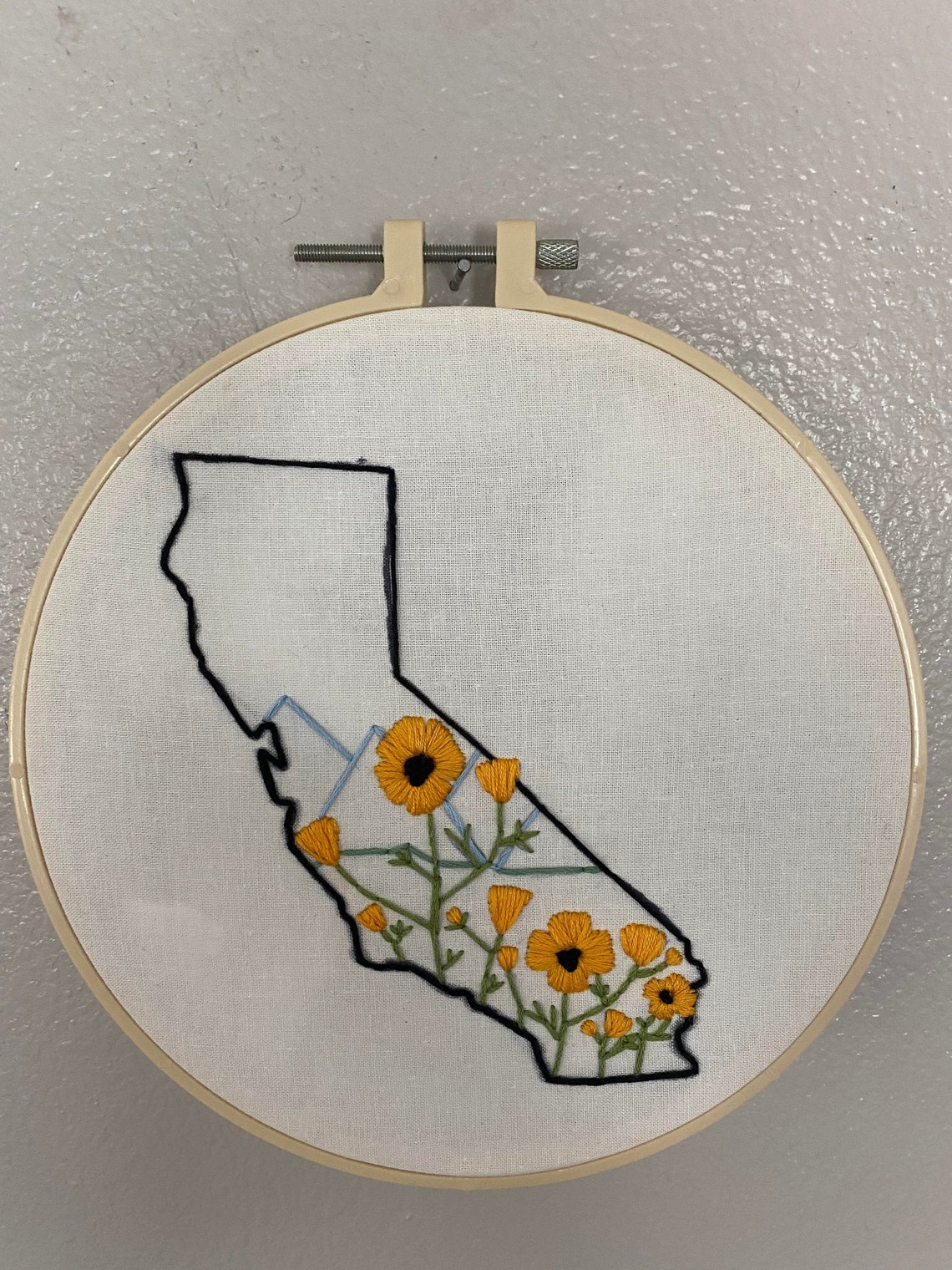 California Embroidery Pattern - Etsy