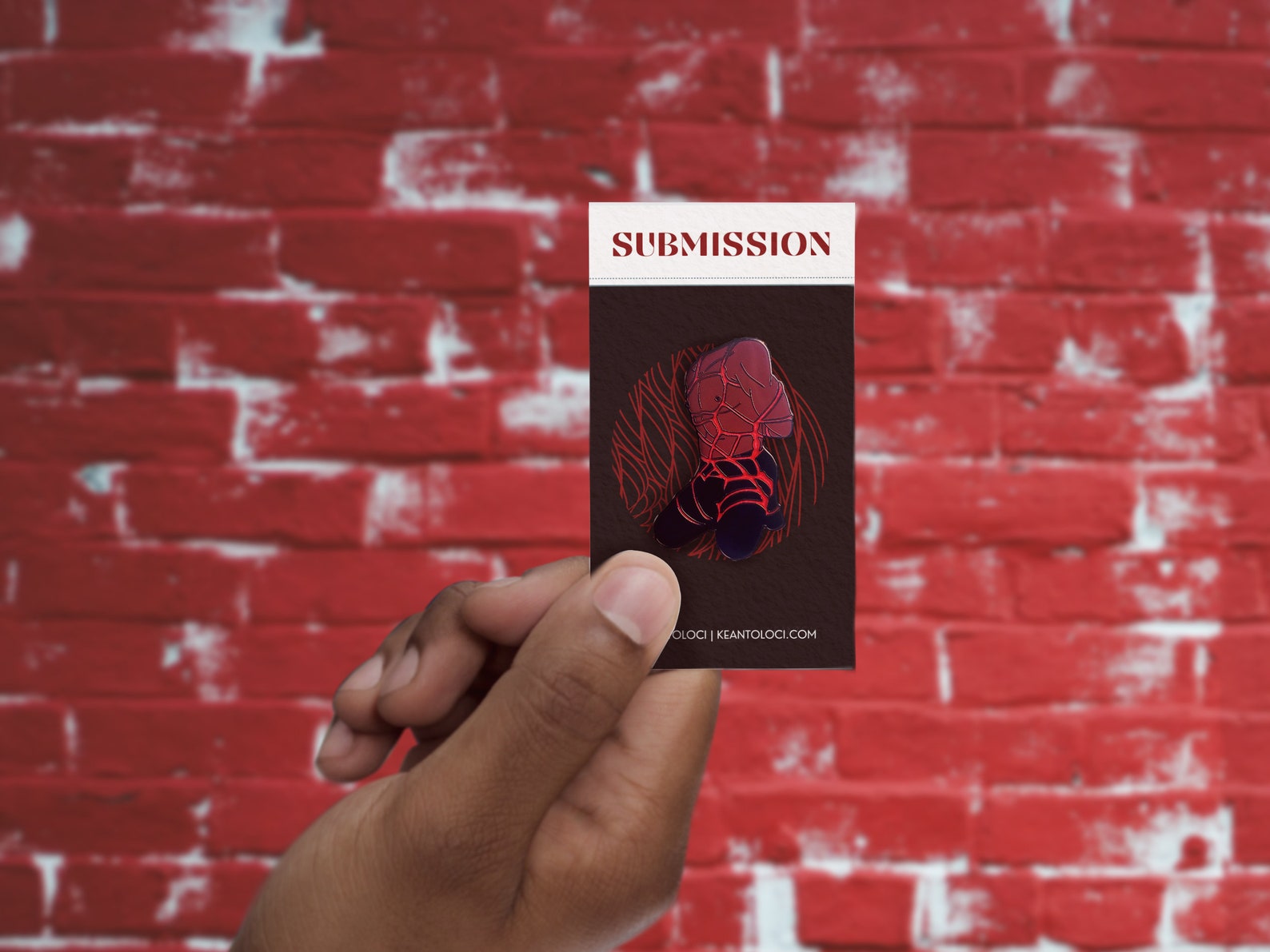 Submission / Hard Enamel Pin / Shibari / Rope Bunny / BDSM / Kinky / Bondage / Tied up / Erotica ...