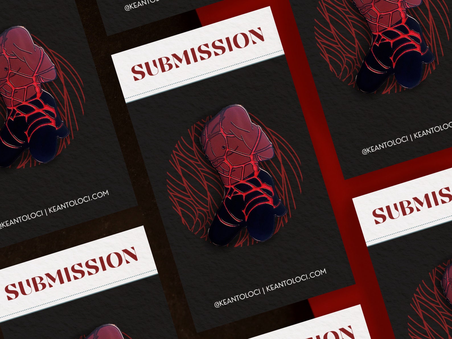 Submission / Hard Enamel Pin / Shibari / Rope Bunny / BDSM / Kinky / Bondage / Tied up / Erotica ...