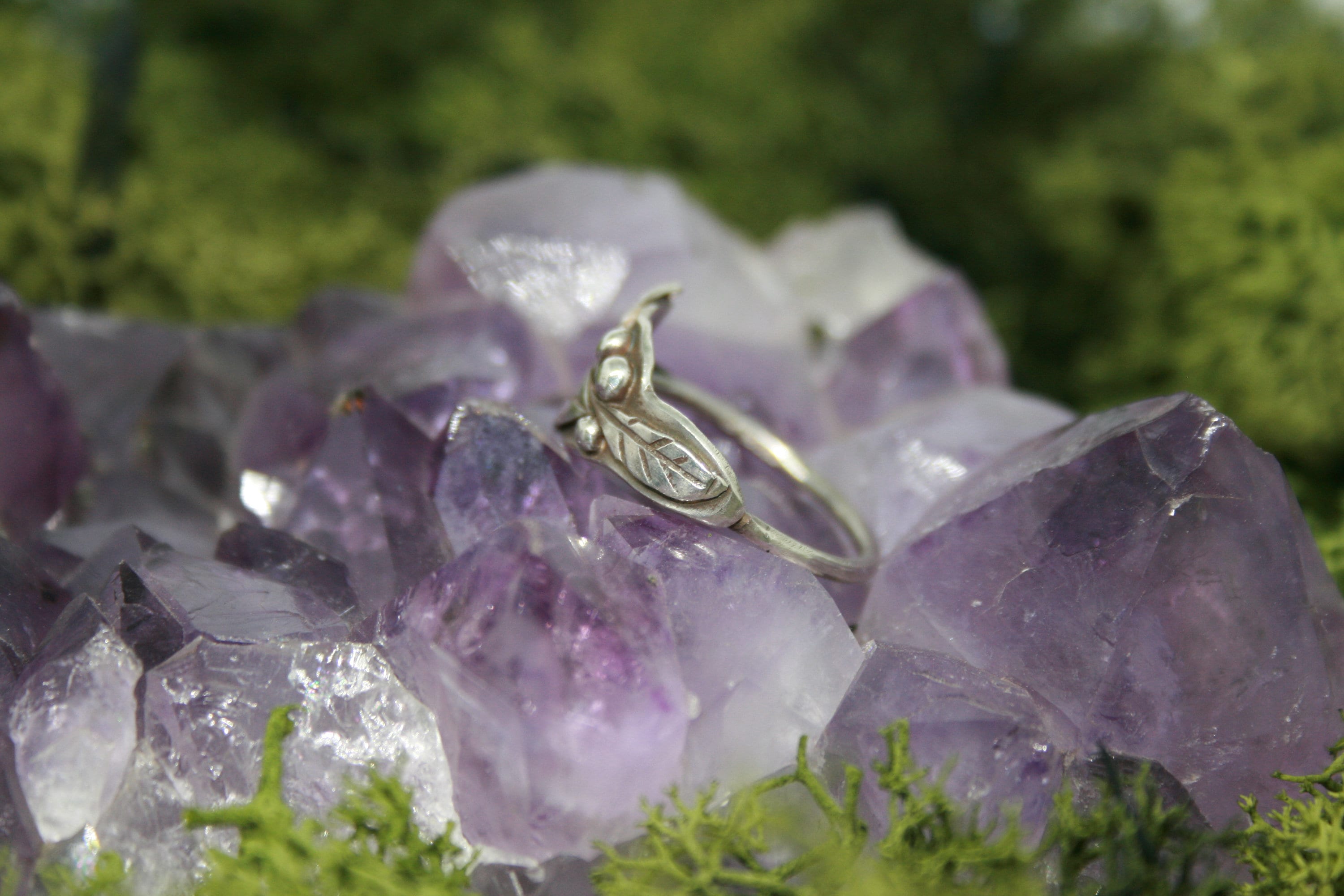 Handmade Sterling 925 Silver Ring With Leaves and Berries Detail ...