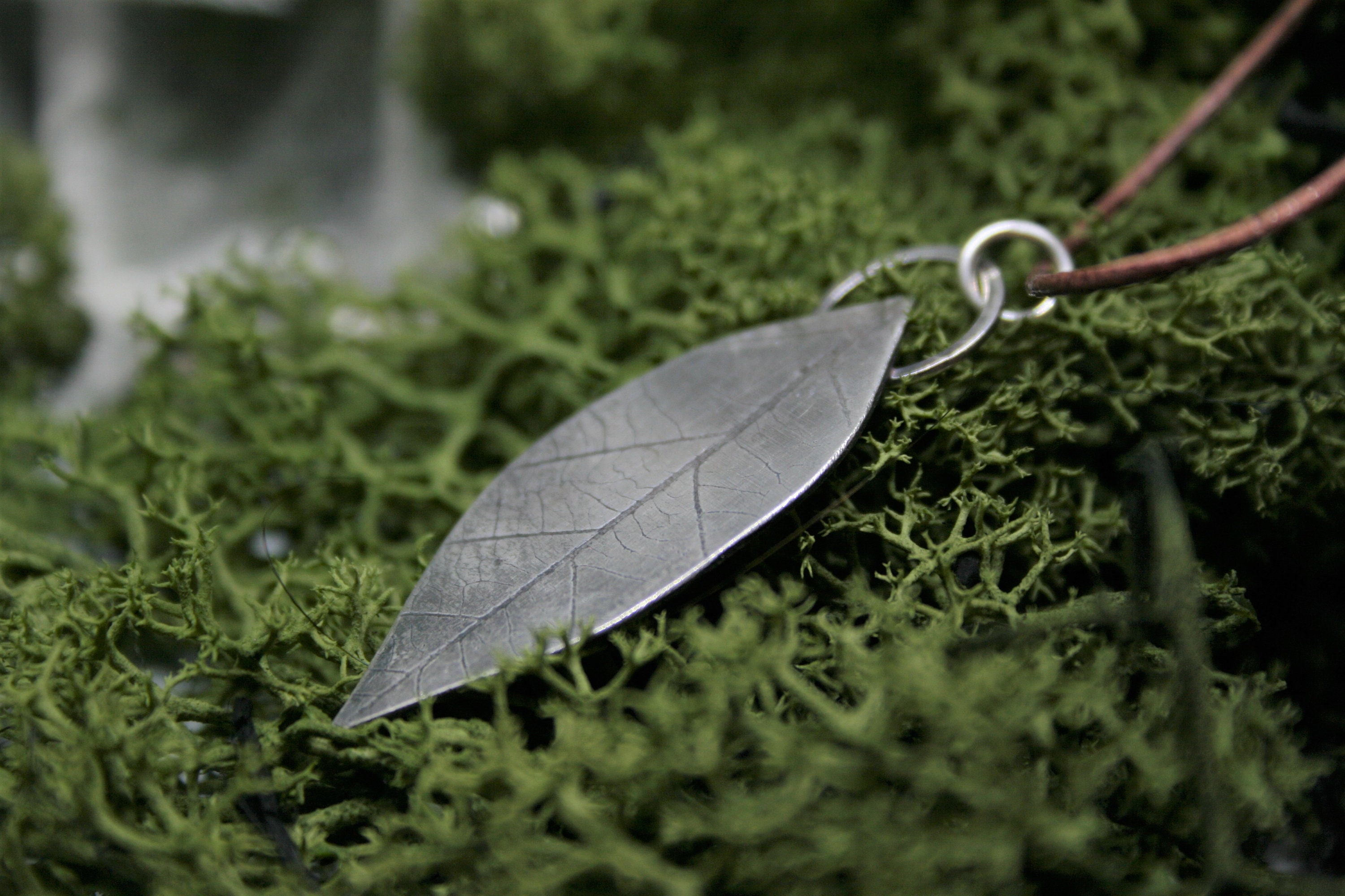 Handmade Sterling 925 Silver Leaf Imprint Pendant, Hallmarked - Etsy