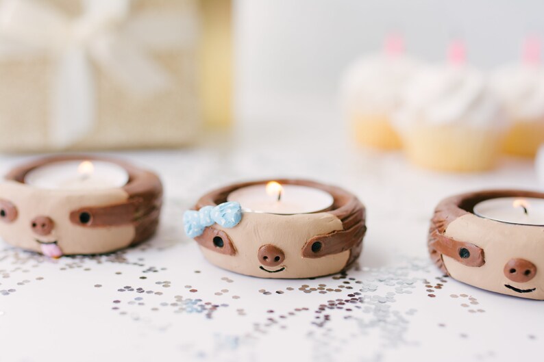 Sloth decor tealight candle holders Sloth gift for | Etsy