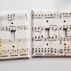 Music Note Light Switch Cover Music Lover Gift Teachers Room Wall Plate ...