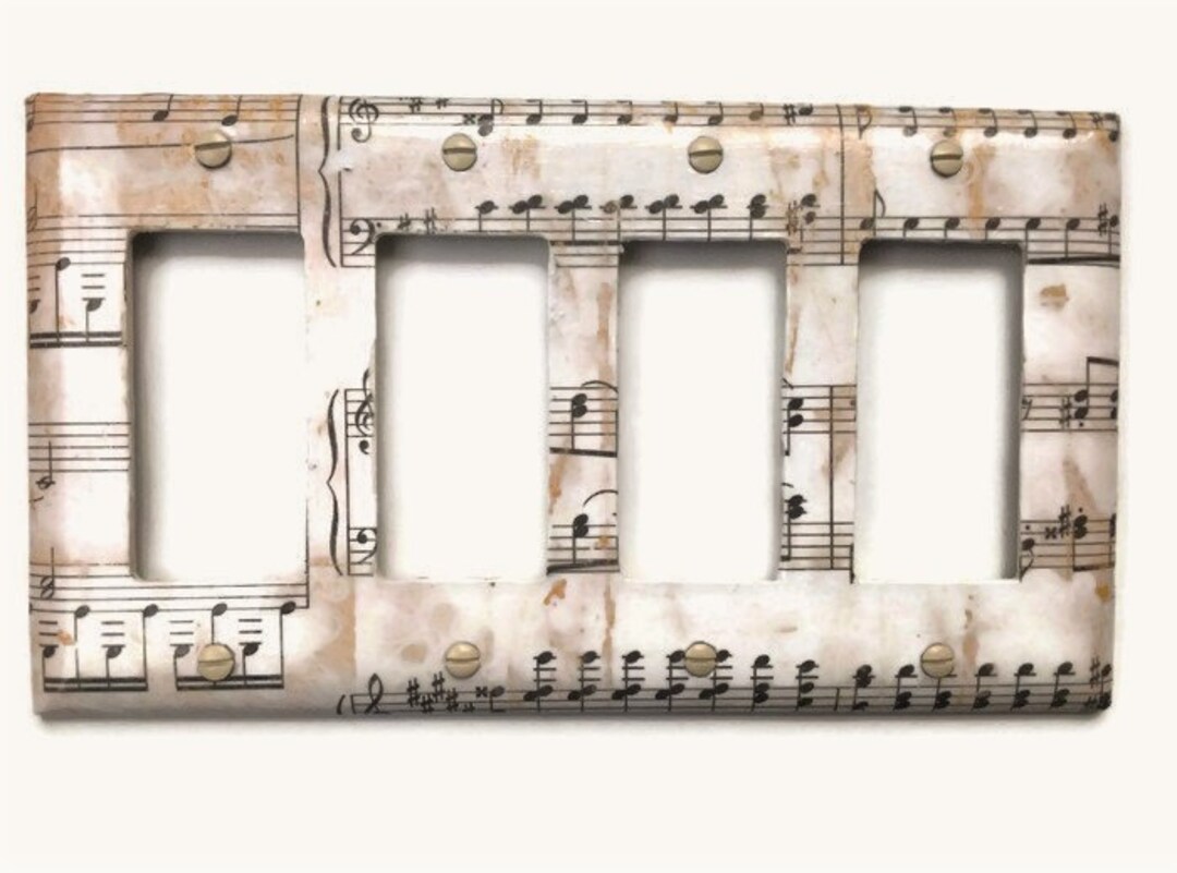 Music Note Light Switch Cover Music Lover Gift Teachers Room Wall Plate ...