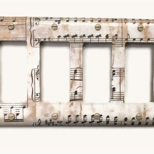 Music Note Light Switch Cover Music Lover Gift Teachers Room Wall Plate ...