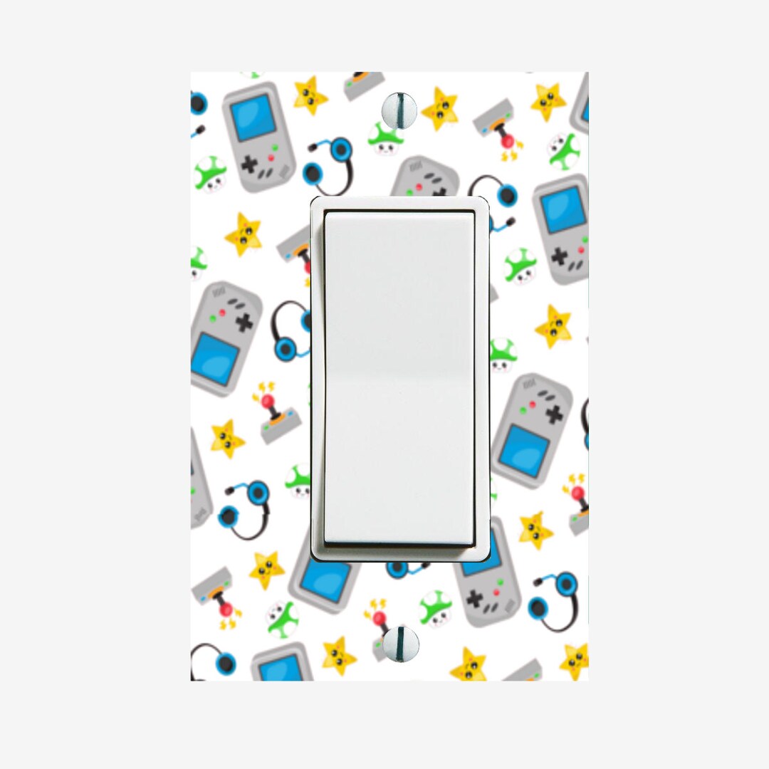 Gamer Light Switch Plate Cover Game Room Gift for Him Man Cave Decor ...