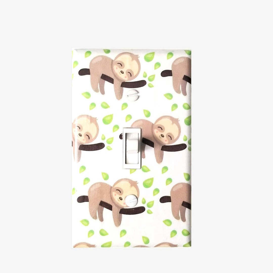 Sloth Light Switch Cover Sloth Gift Sloth Decor Sloth Wall Decor Sloth ...