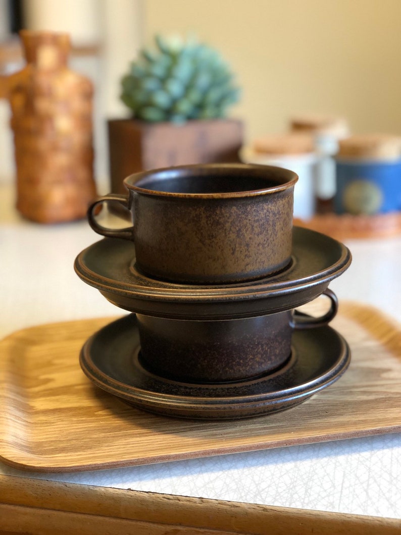 Arabia Ruska Tea Mug Tea Cups Saucers Designed by Ulla Procope - Etsy