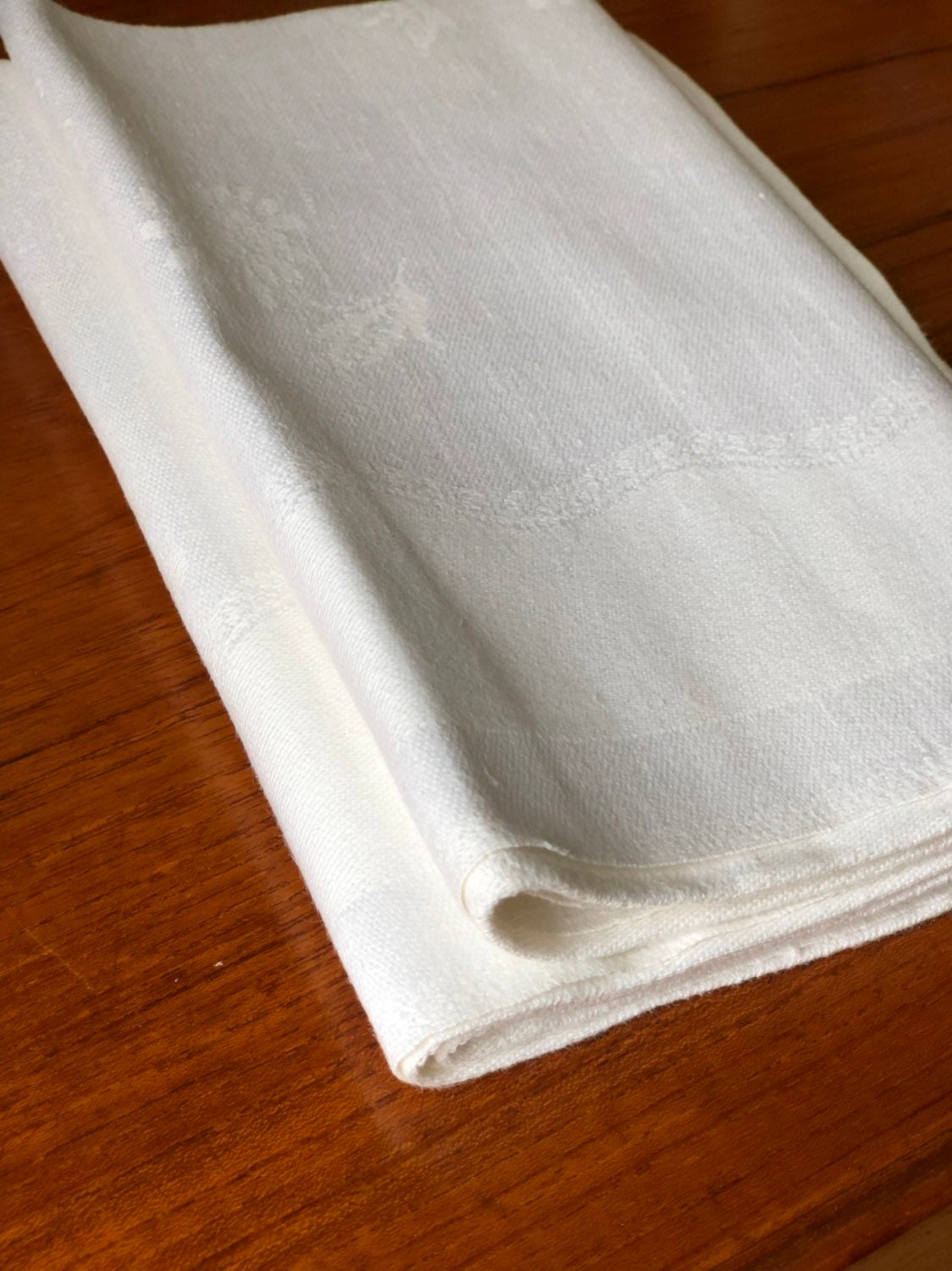 Vintage linen woven Scandinavian large tablecloth natural fibers hygge ...