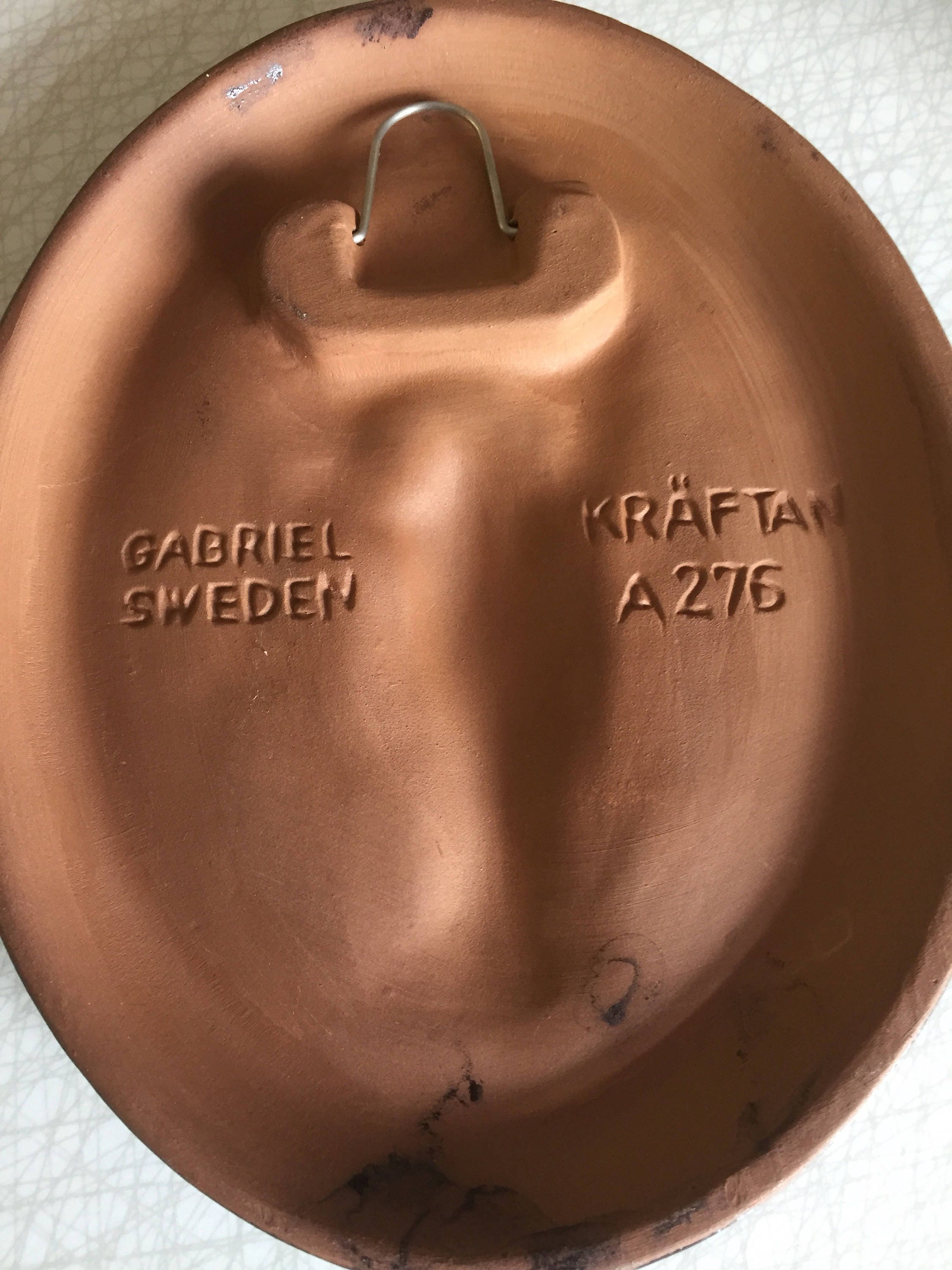 Vintage crayfish tile Swedish ceramics Gabriel plaque outdoor living ...