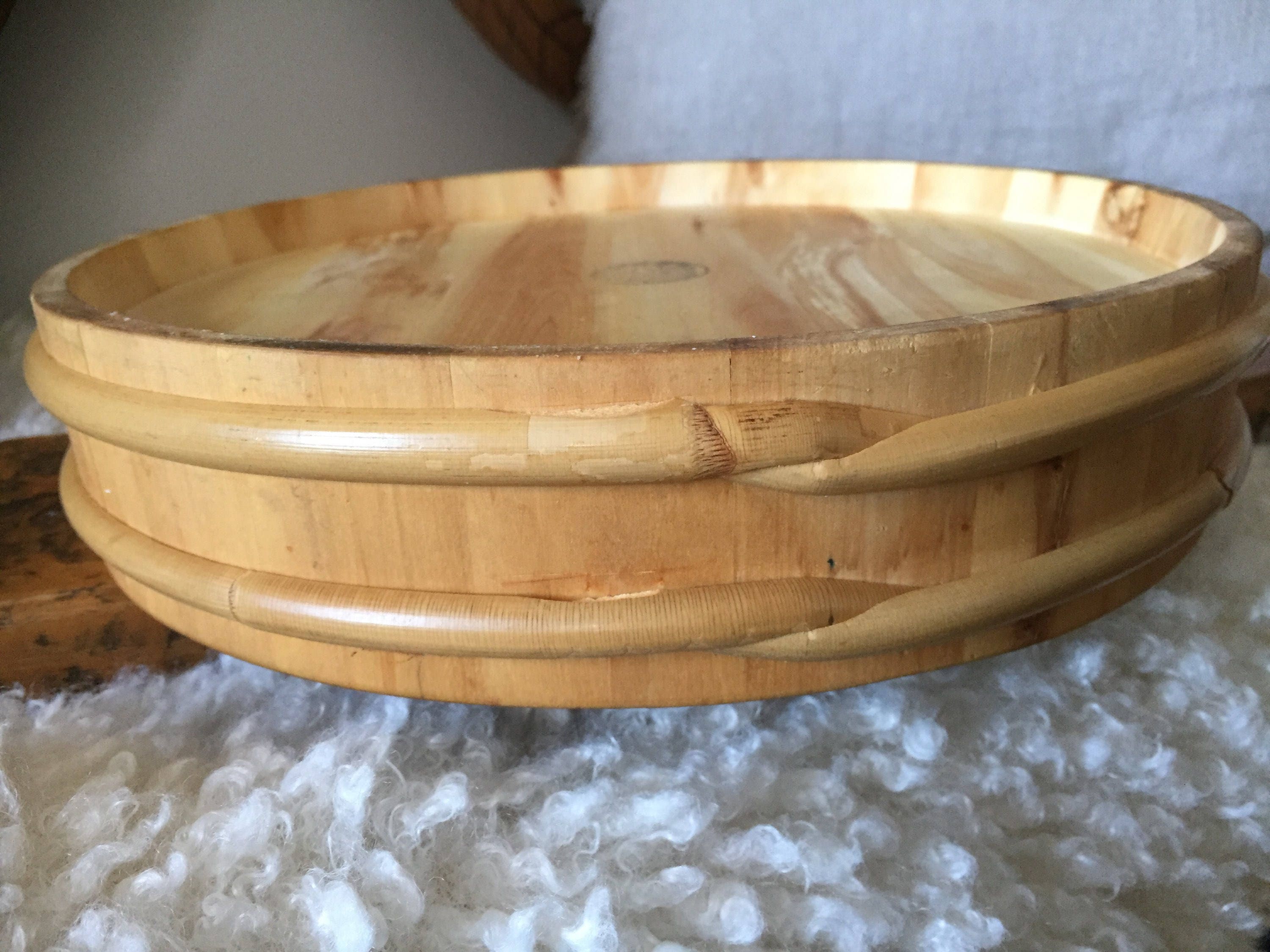 Vintage/wooden/Finnish/Sauna/tray/handcrafted/serving tray/