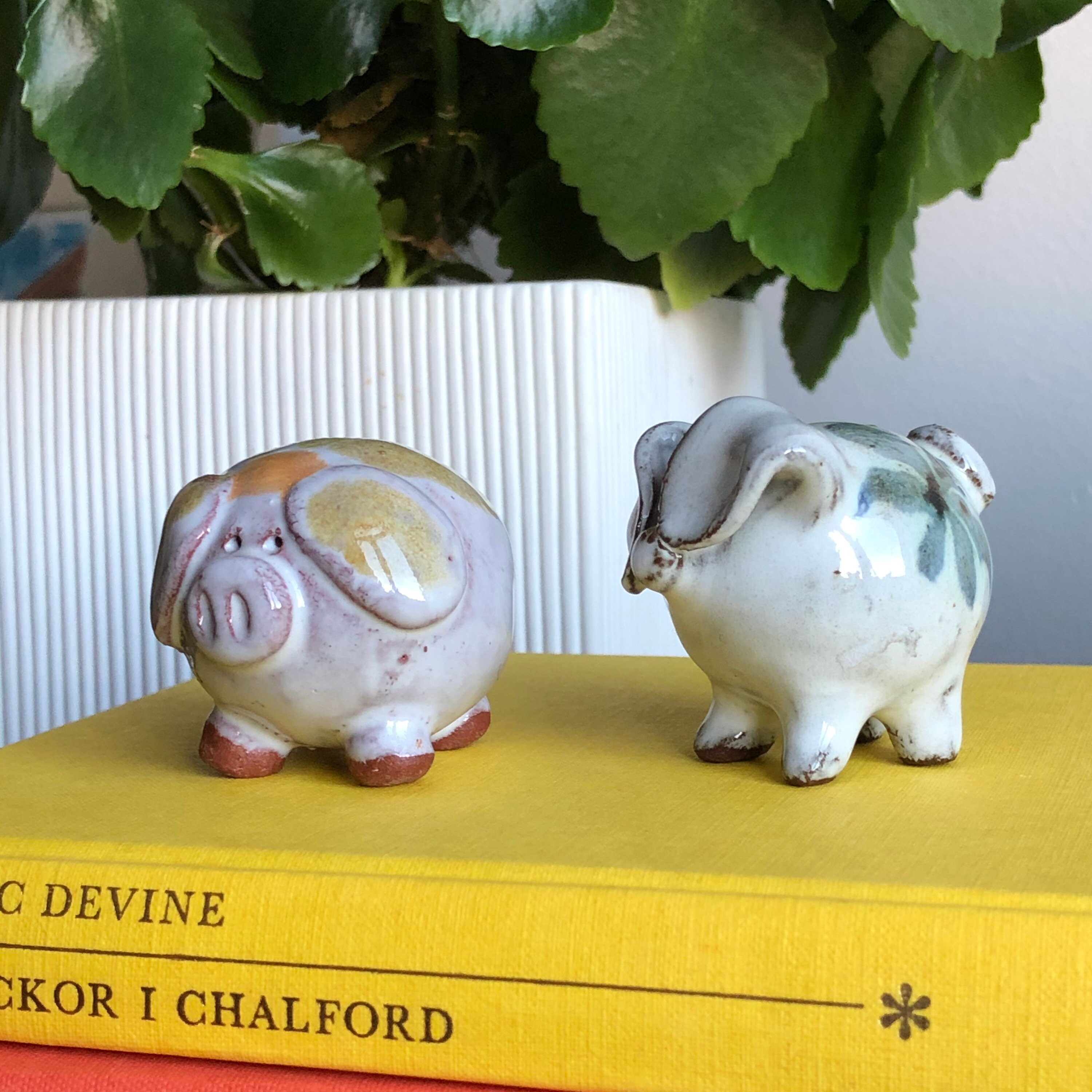 Scandinavian studio pottery pig ceramic figures modcentury modern ...