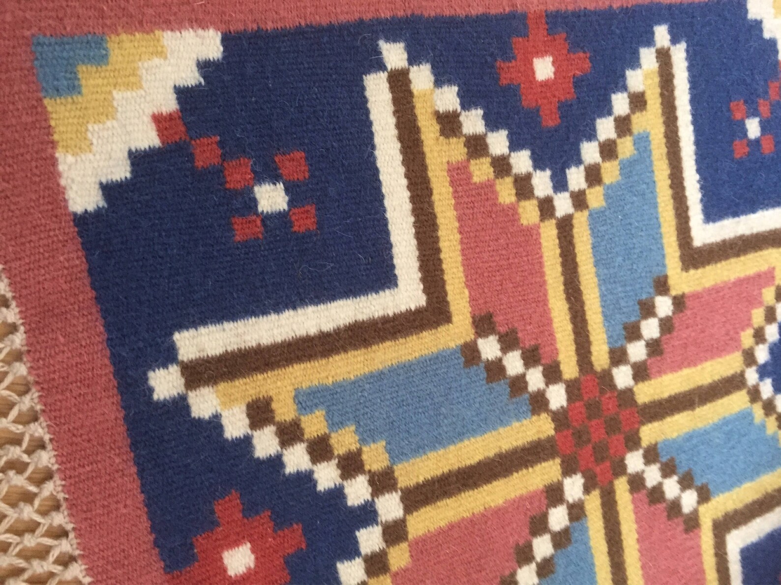 Traditional Folk Art Kilim Weaving Loomed Scandinavian Woven Wool Wall ...