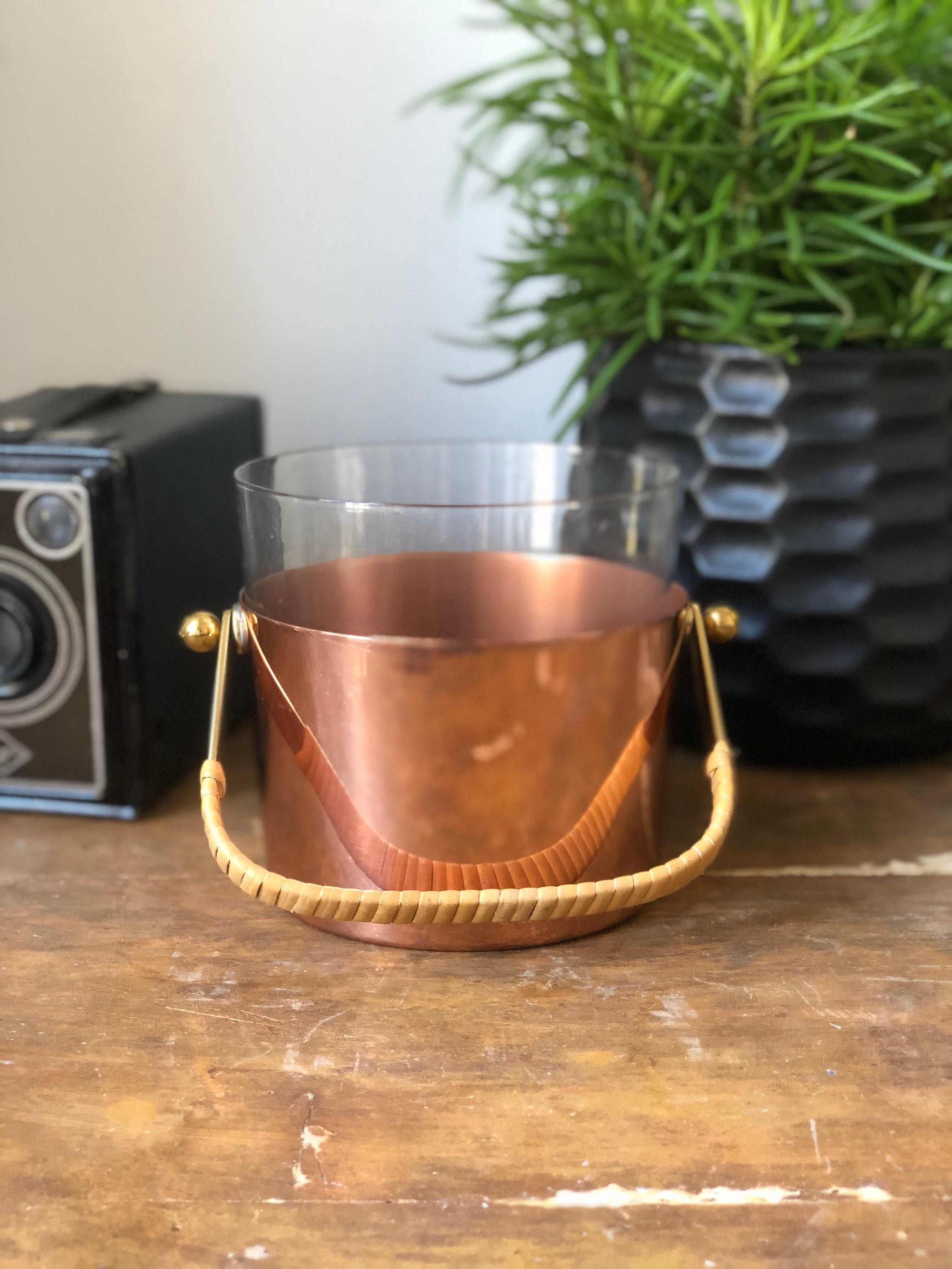 Midcentury modern ice bucket made in Sweden ystad Metall Scandinavian ...