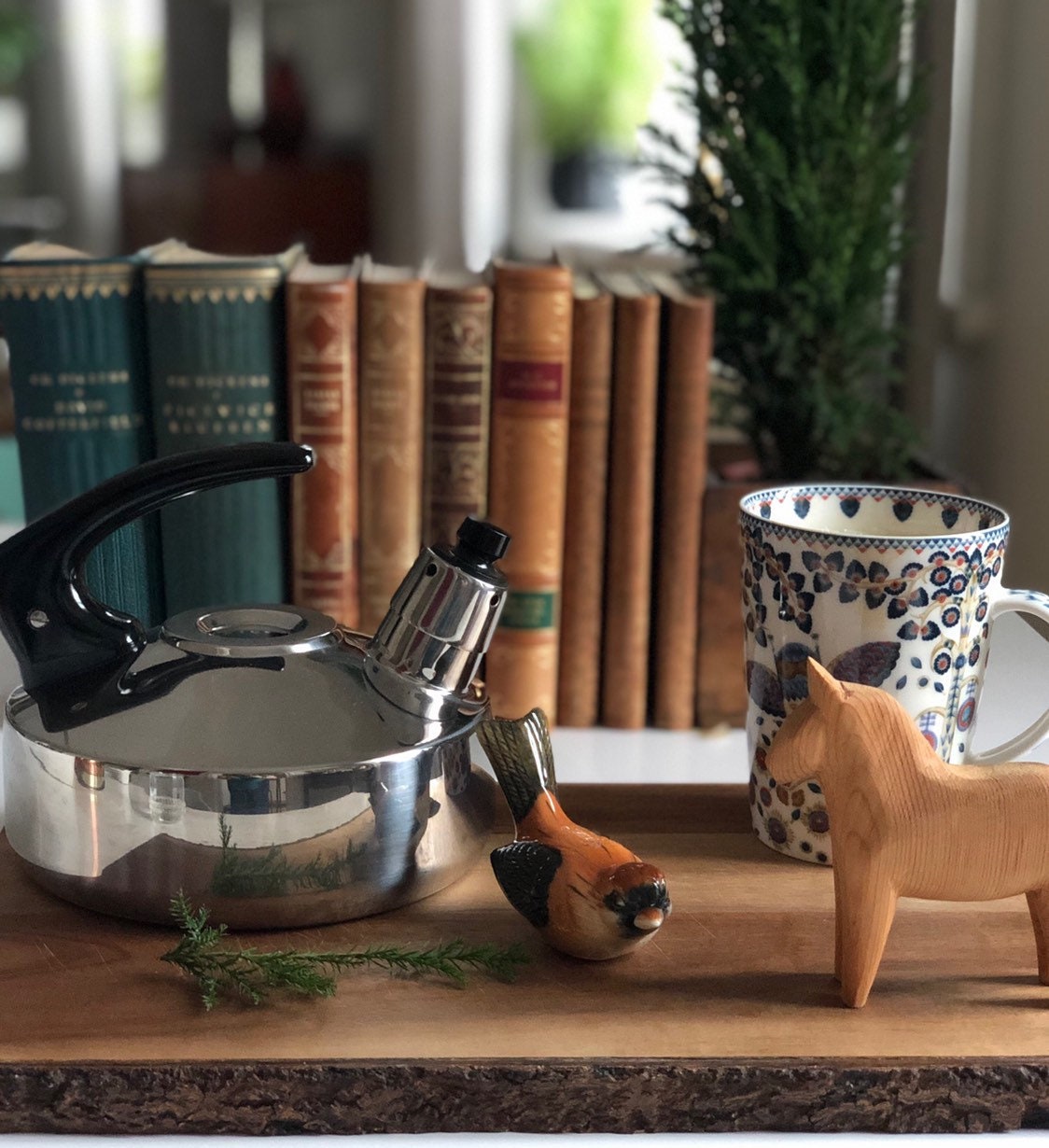 Mid century modern Italian stainless steel kettle stamped Sola elite 100