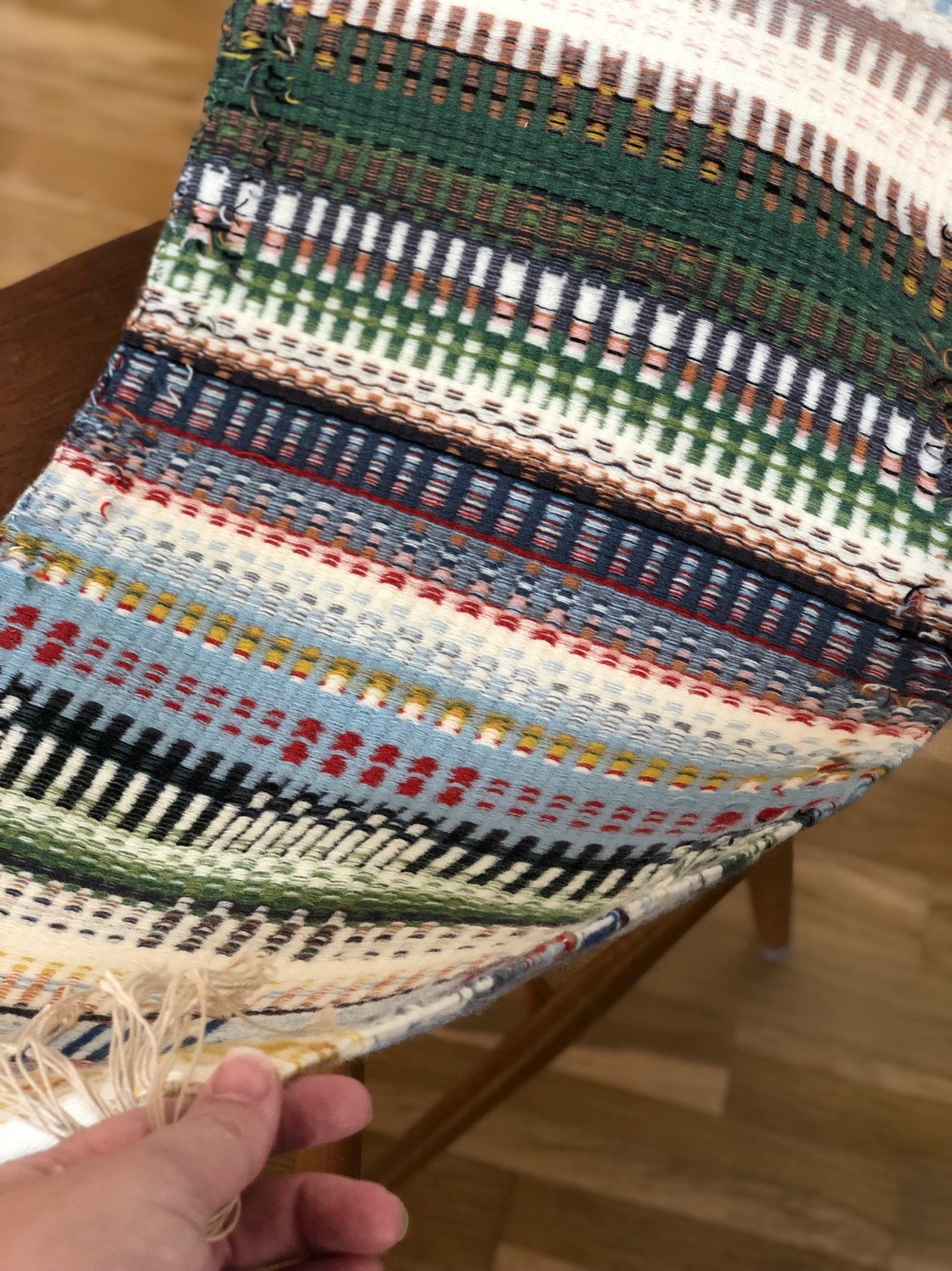 Large Scandinavian wool woven wall hanging tapestry rug nordic design ...