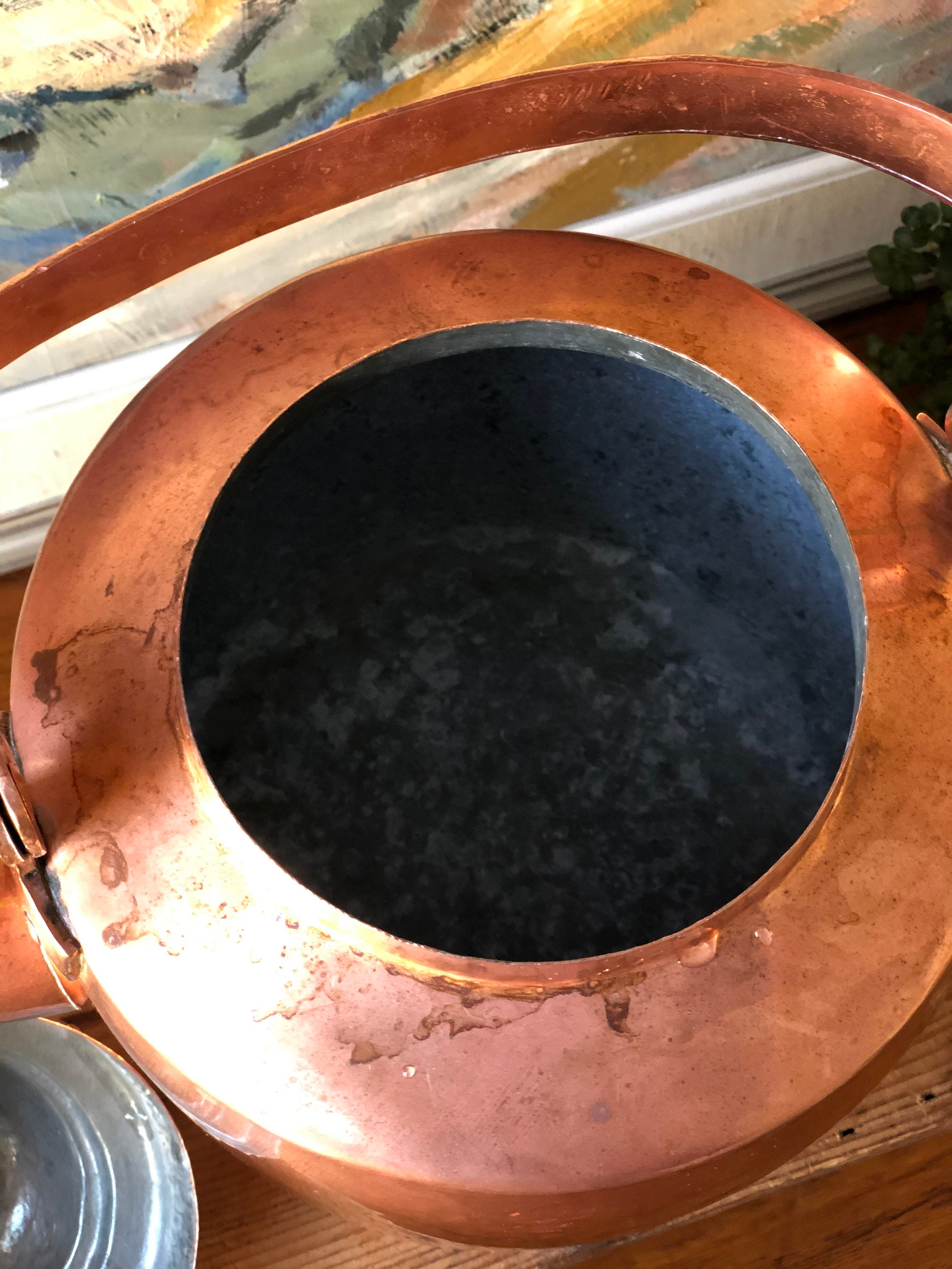 Antique Swedish copper kettle late 1800s Stamped E. Bengtsson Malmö