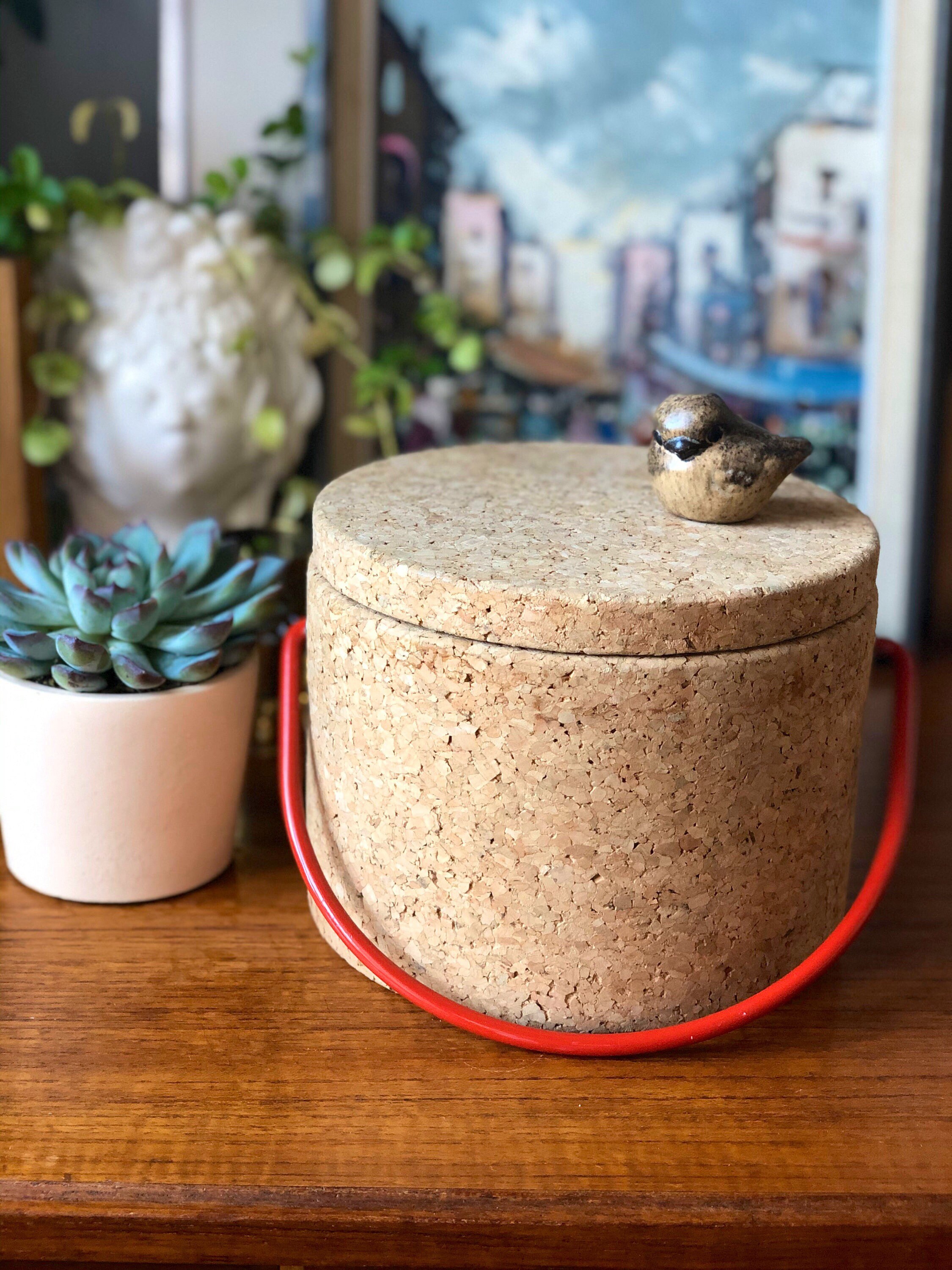 Swedish Cork ice bucket made in Sweden Scandinavian design scandi boho ...