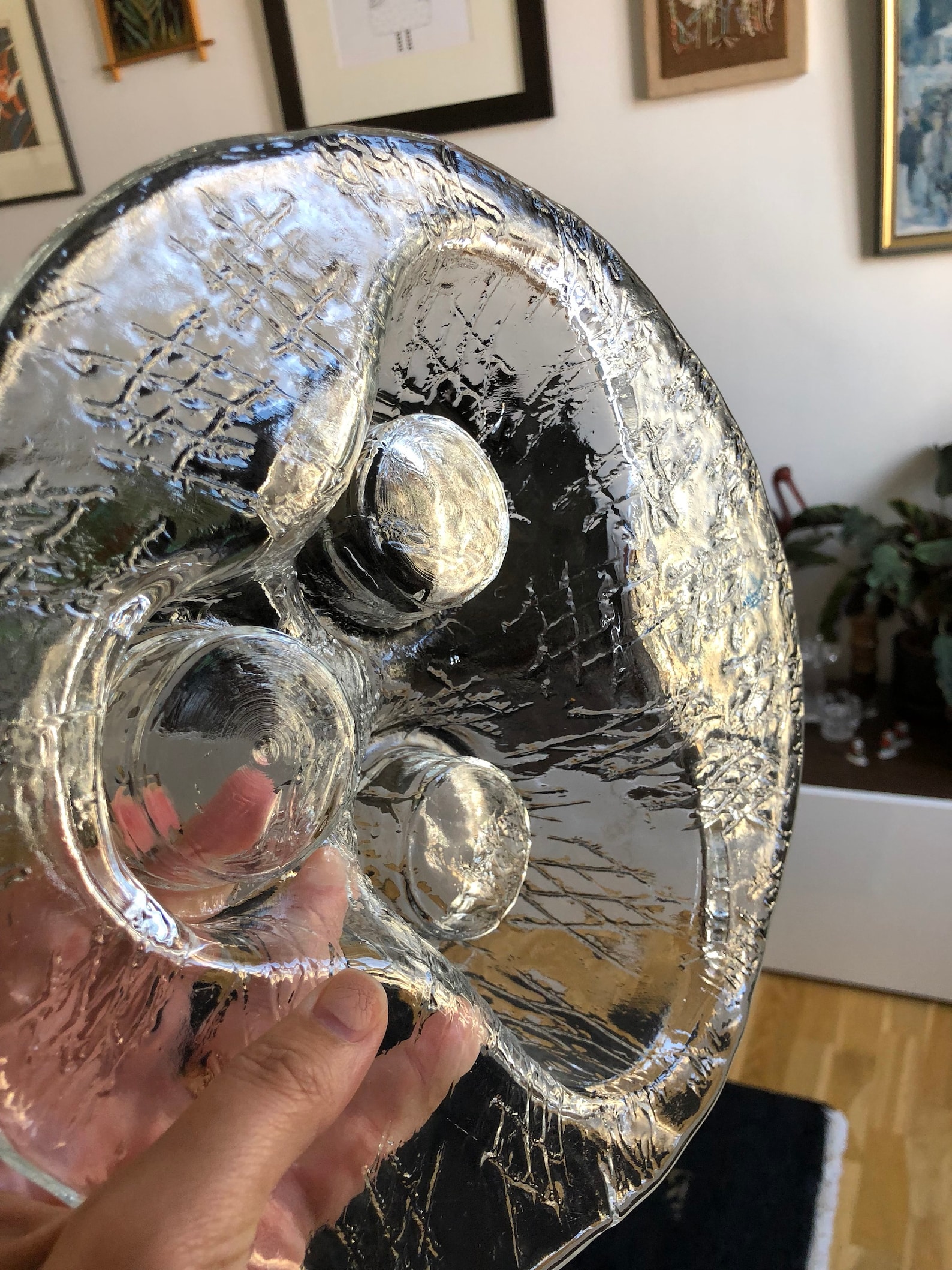 Finnish Glass Meri Lasi Volcano (tulivuori) Designed by Pertti ...