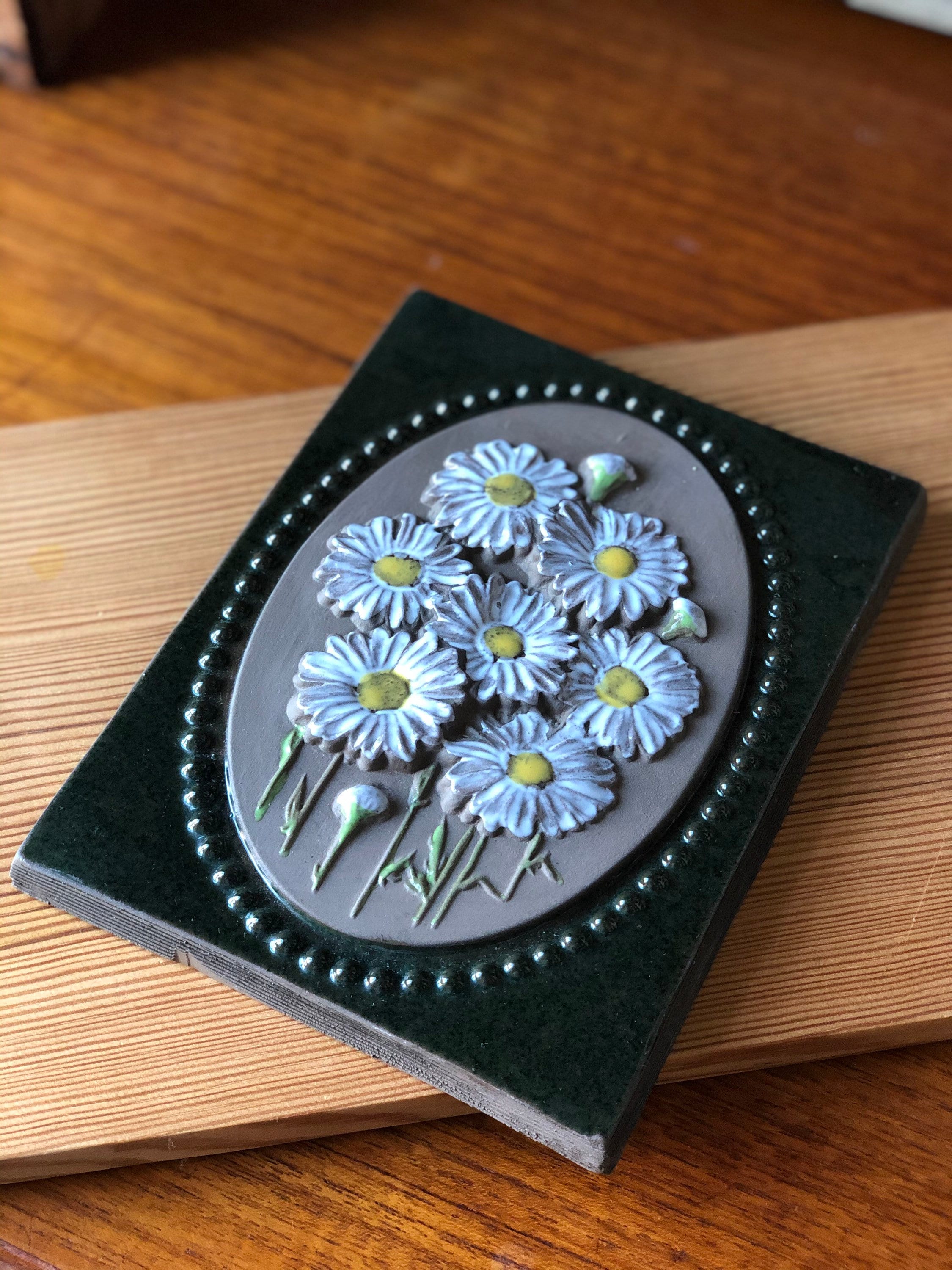 Vintage 1960s ceramic tile plaque ceramic wall art by JIE Sweden ...