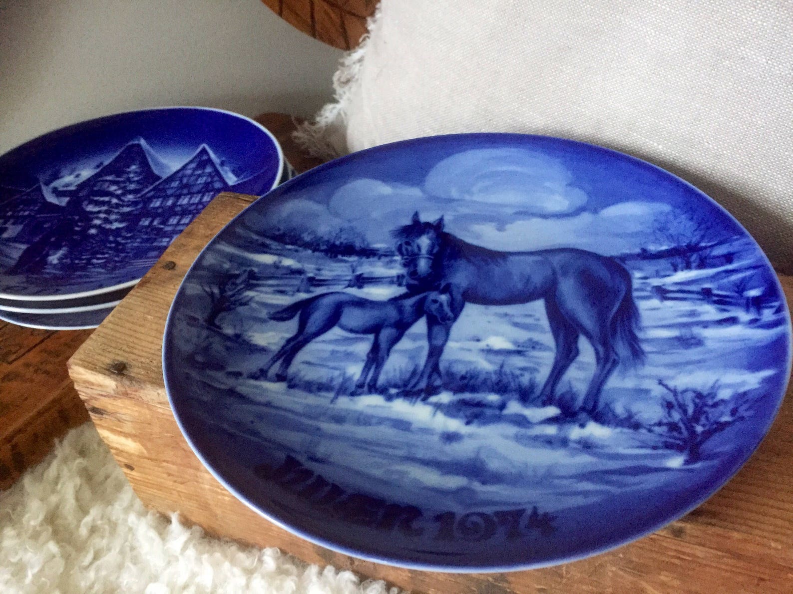 Scandinavian/german/swedish/collectable/christmas PLATES/ 1972, 1974 ...