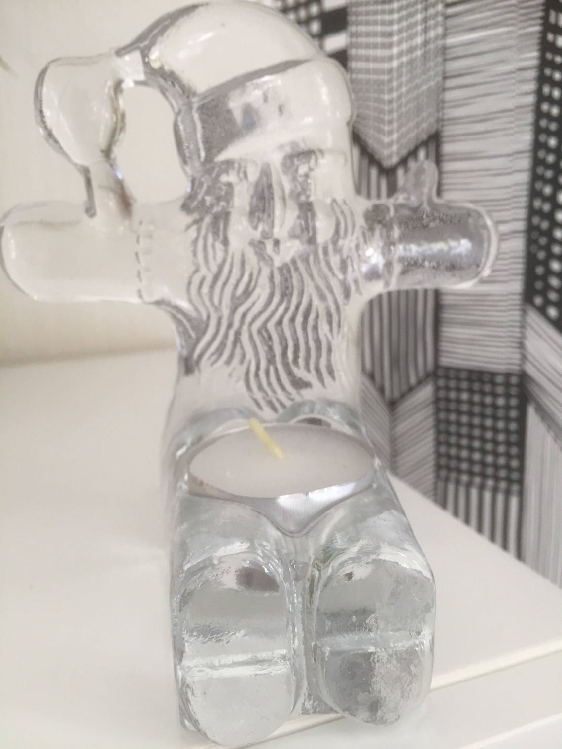 Bertil Vallien Kosta Boda Santa Candle Holder / Tea Light Holder Father ...