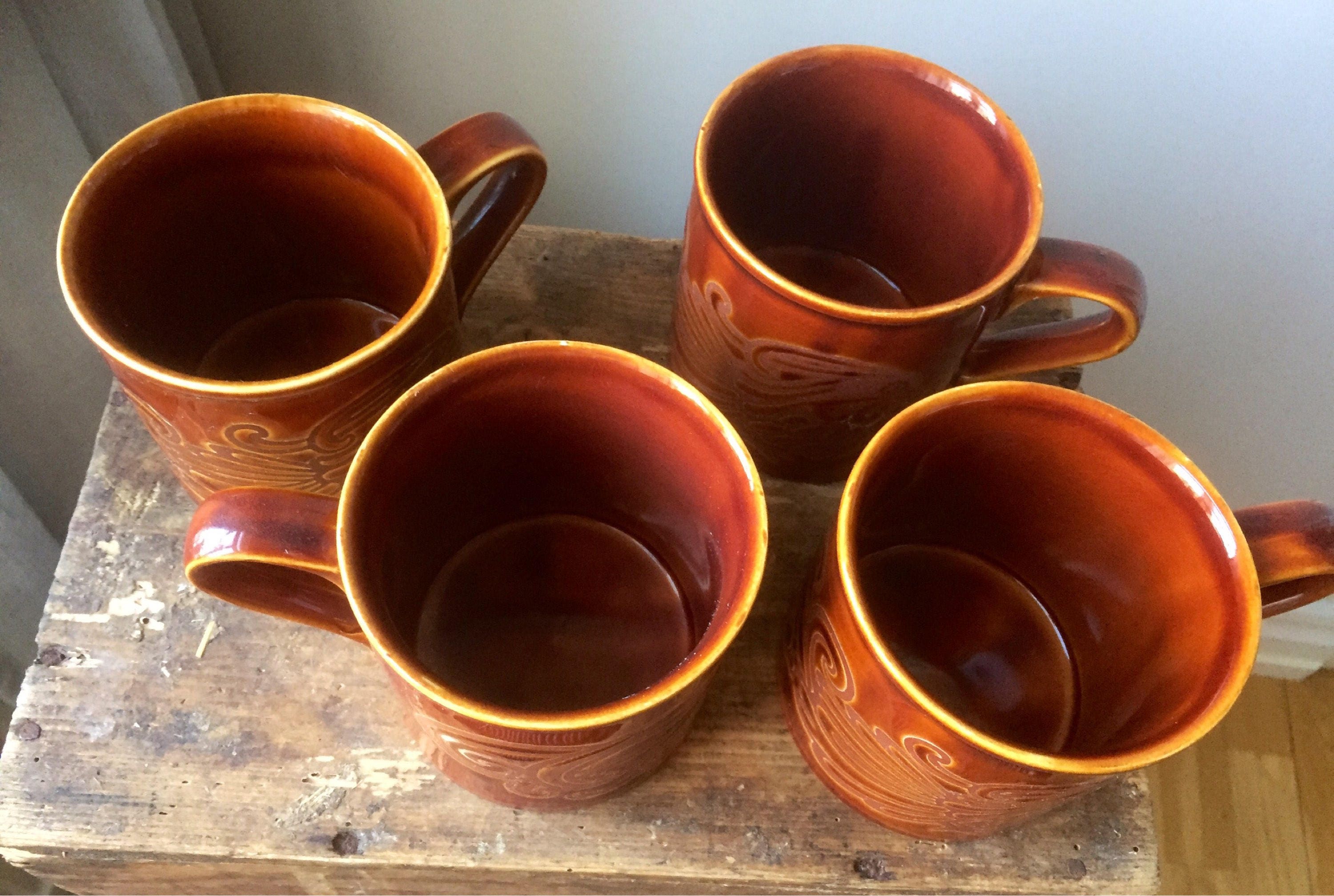 Vintage Kiln craft boho style mugs kitchen cosy cuppa 1970s ...