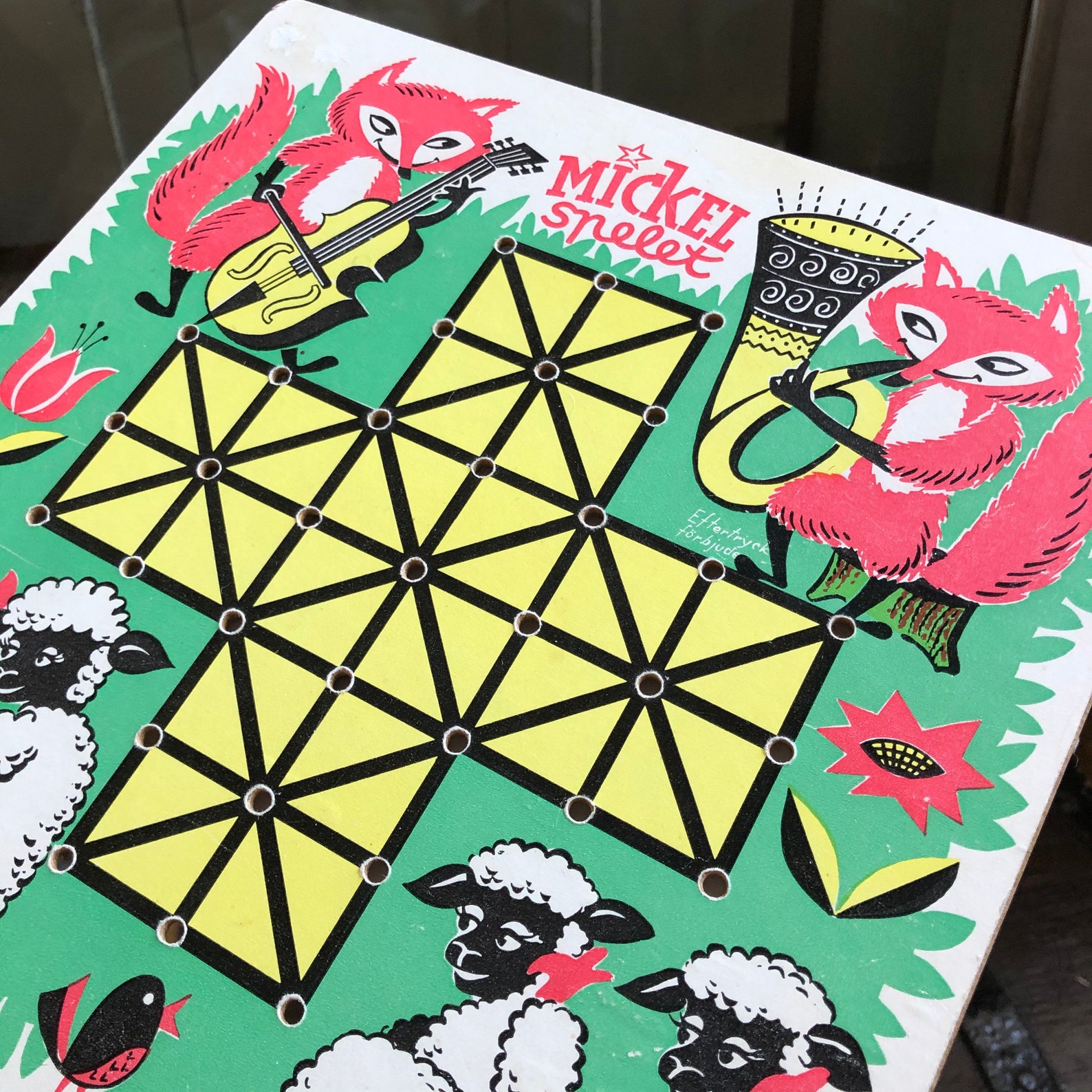Vintage Swedish Micke Board Game / Cool Retro Wall Hanging Display ...