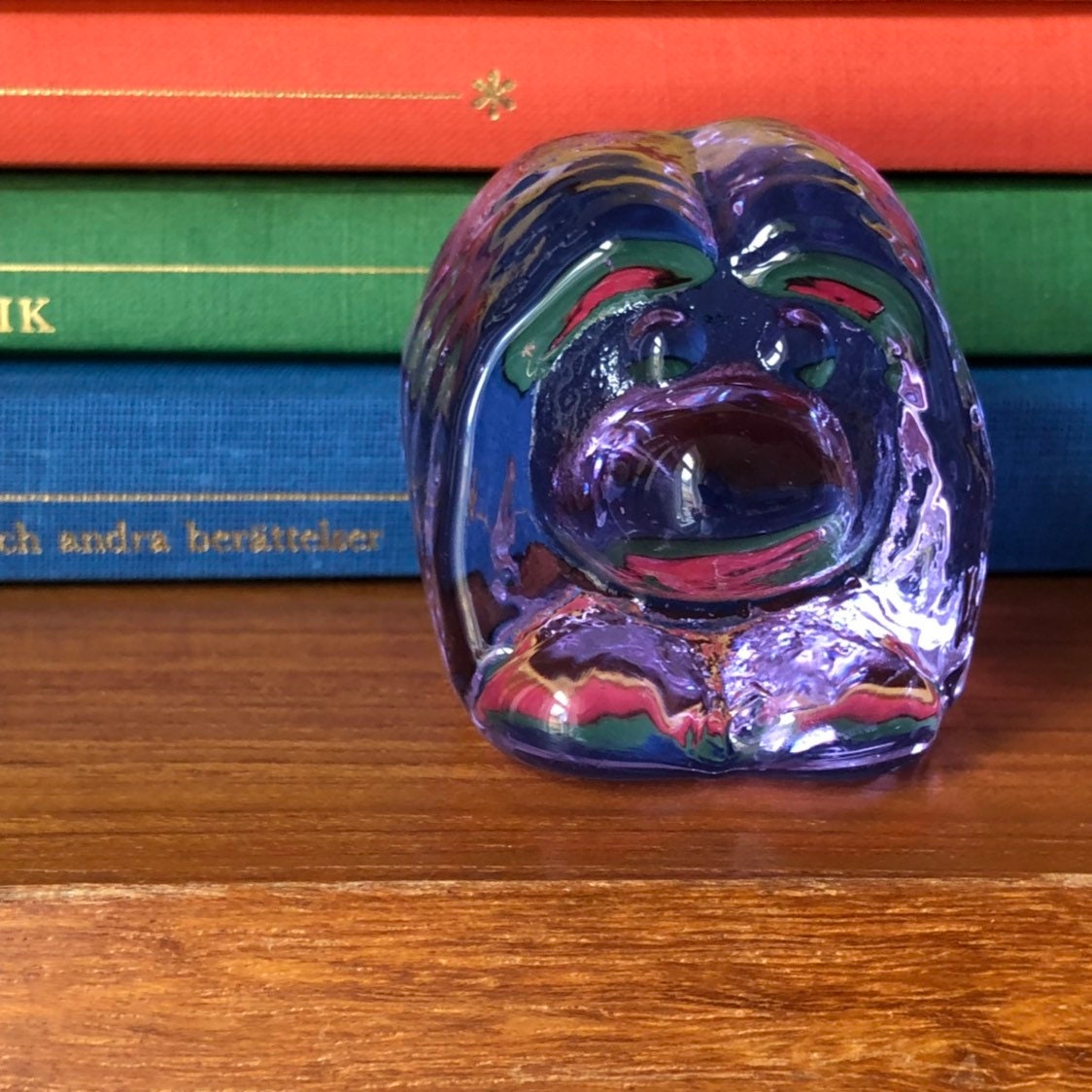 Modern purple troll glass sculpture figurine for Pukeberg glassworks by ...