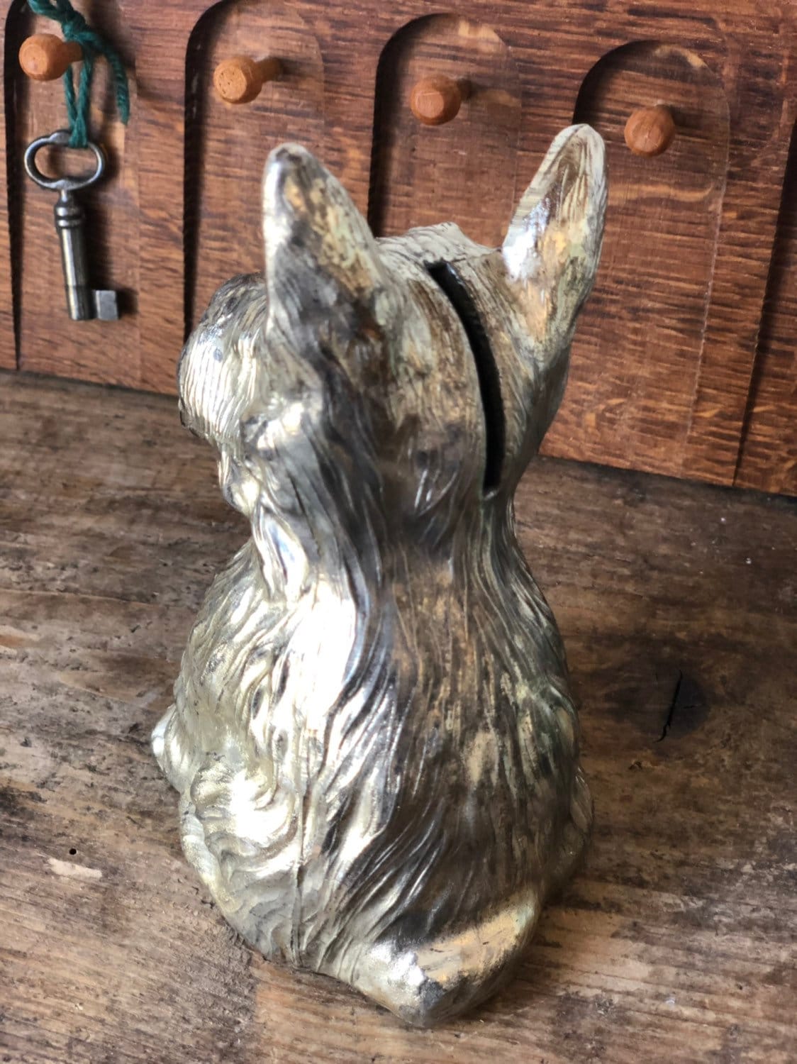 Vintage metal dog coin bank great patina perfect shelfie pet ...