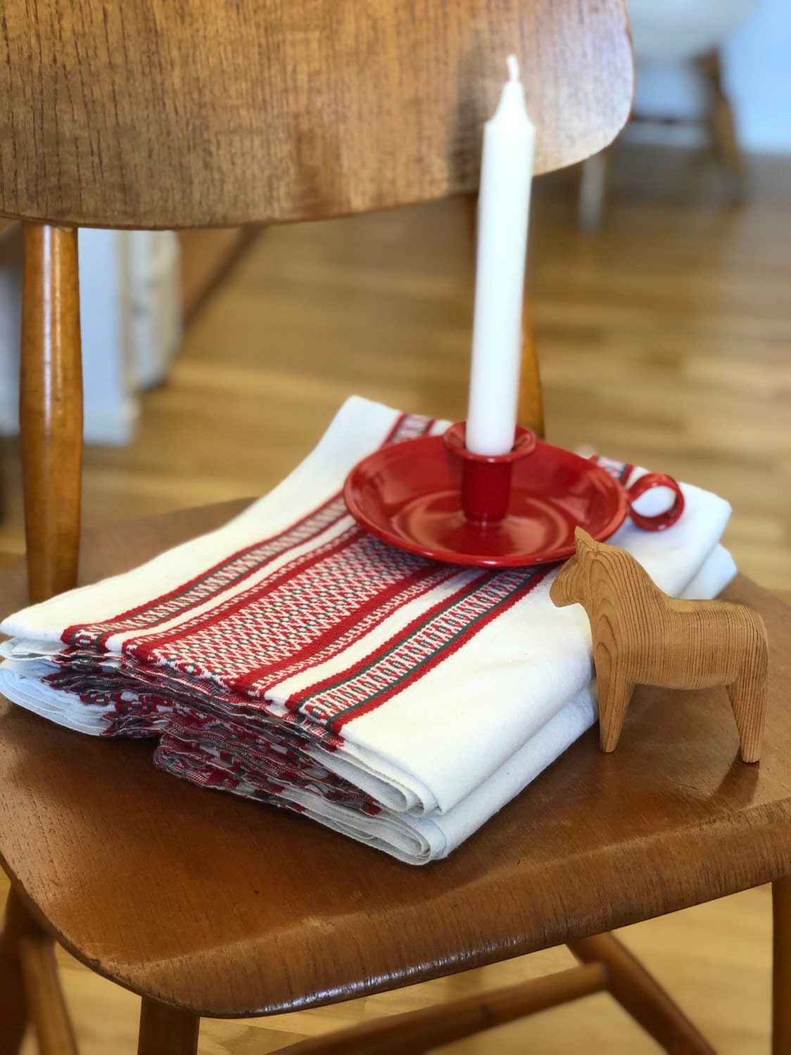 Tablecloth Vintage Scandinavian scandiboho linen cotton handwoven ...