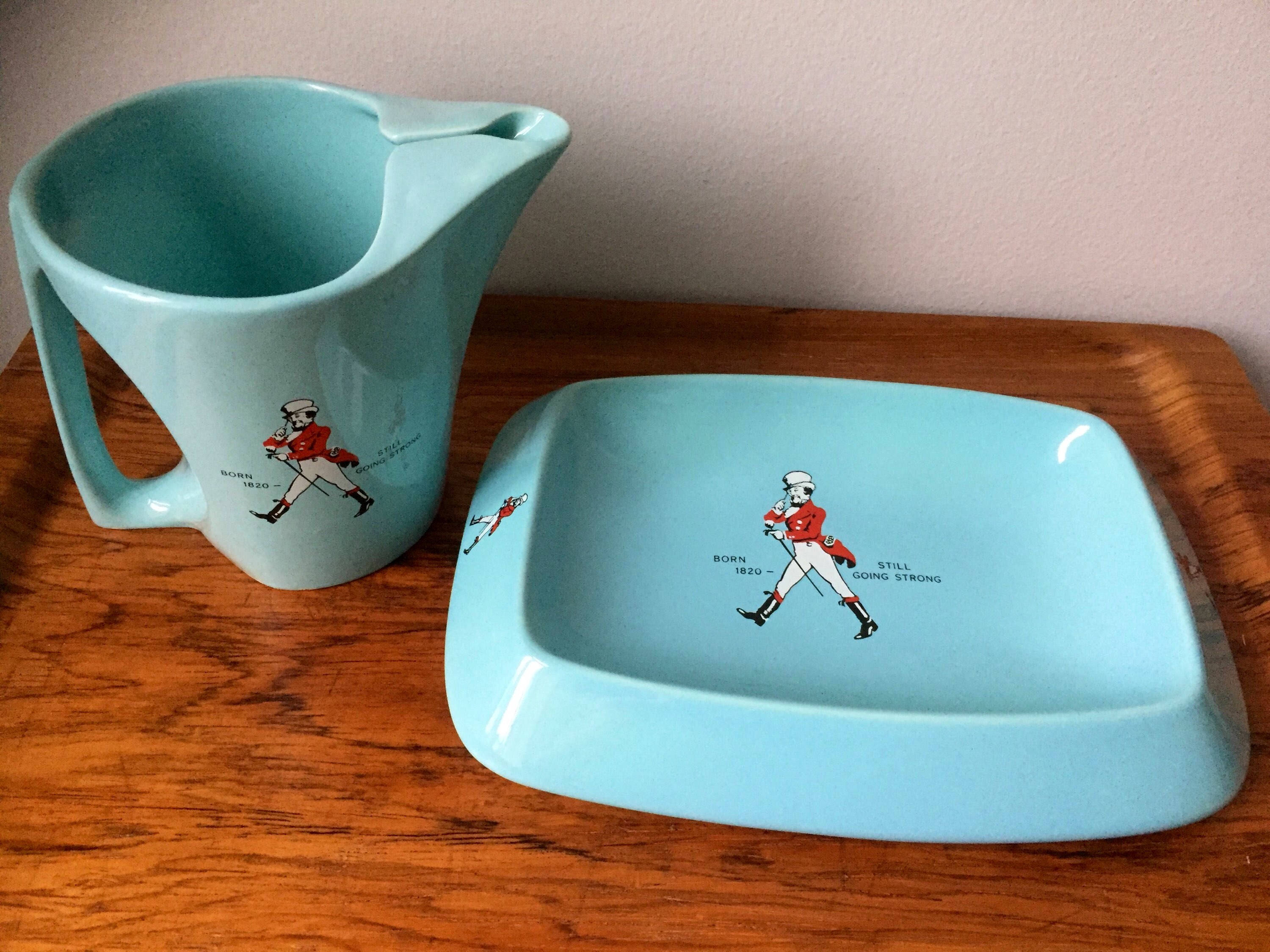 Wade/Johnny Walker/water jug/tray/water pitcher/cigar tray/ashtray ...