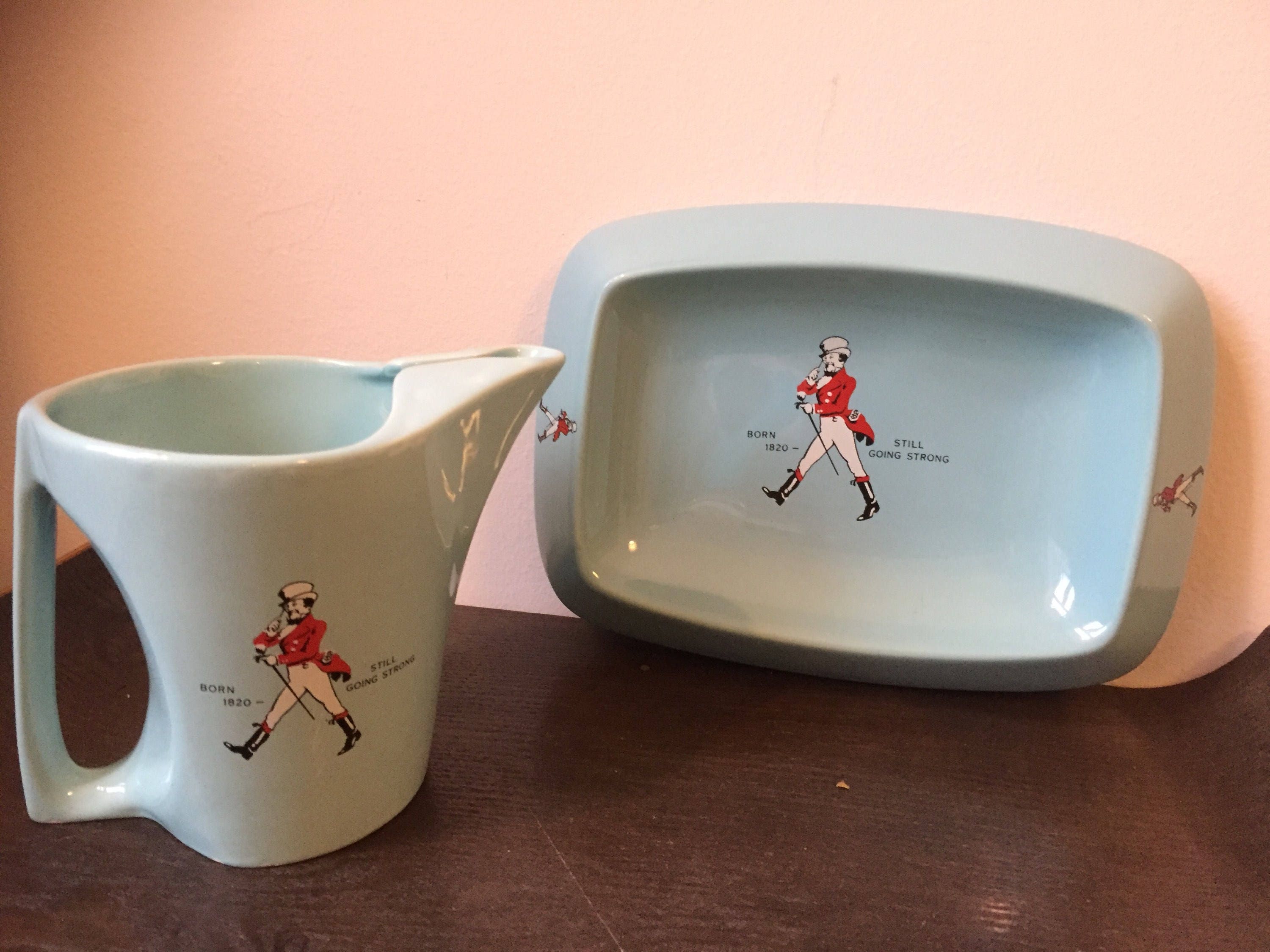 Wade/Johnny Walker/water jug/tray/water pitcher/cigar tray/ashtray ...