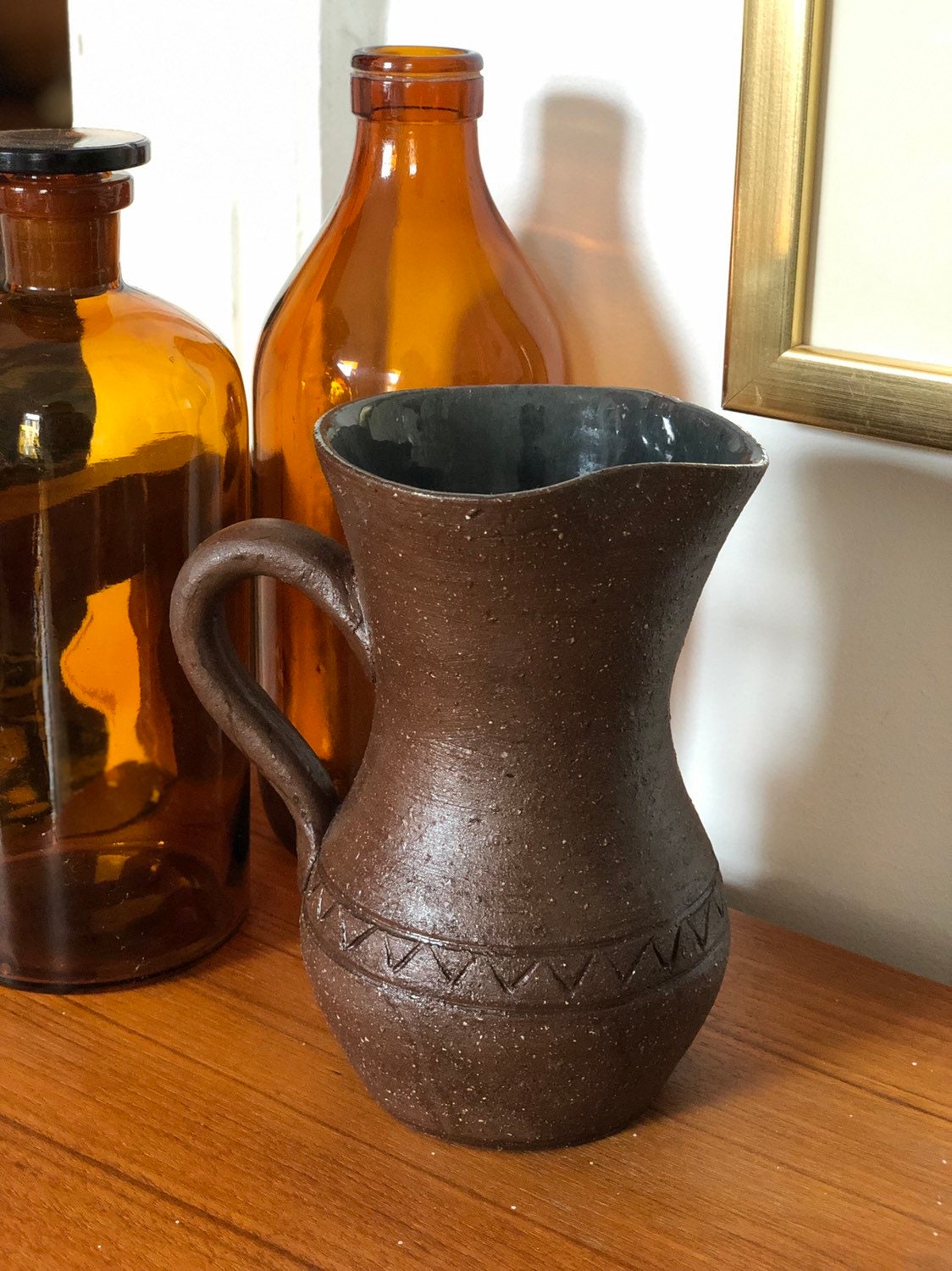 Swedish studio pottery ceramic jug by Bengt Wall for Wall Trosa ...