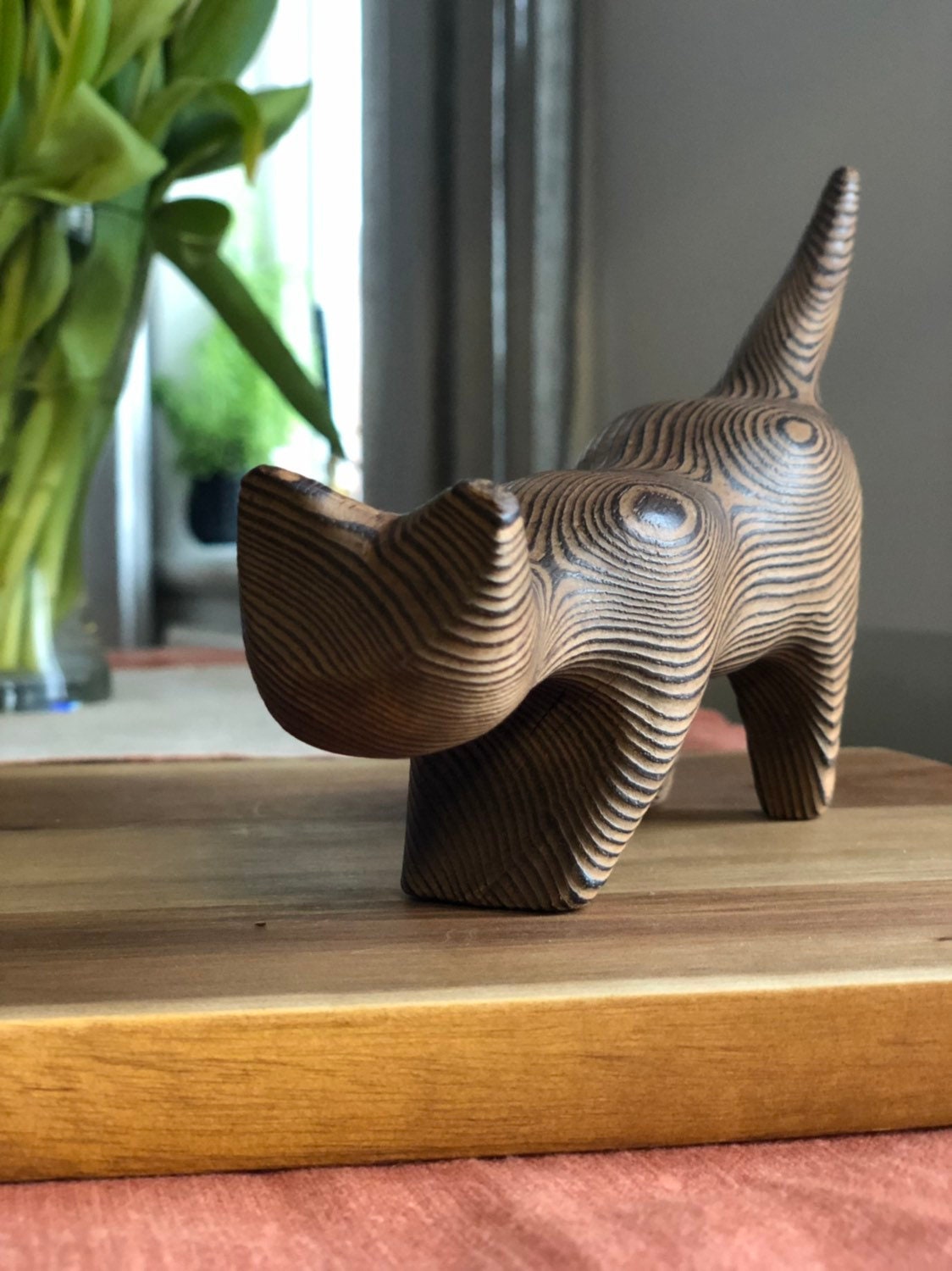 Midcentury modern hand carved wooden cat by Nils Strandin Swedish hygge ...