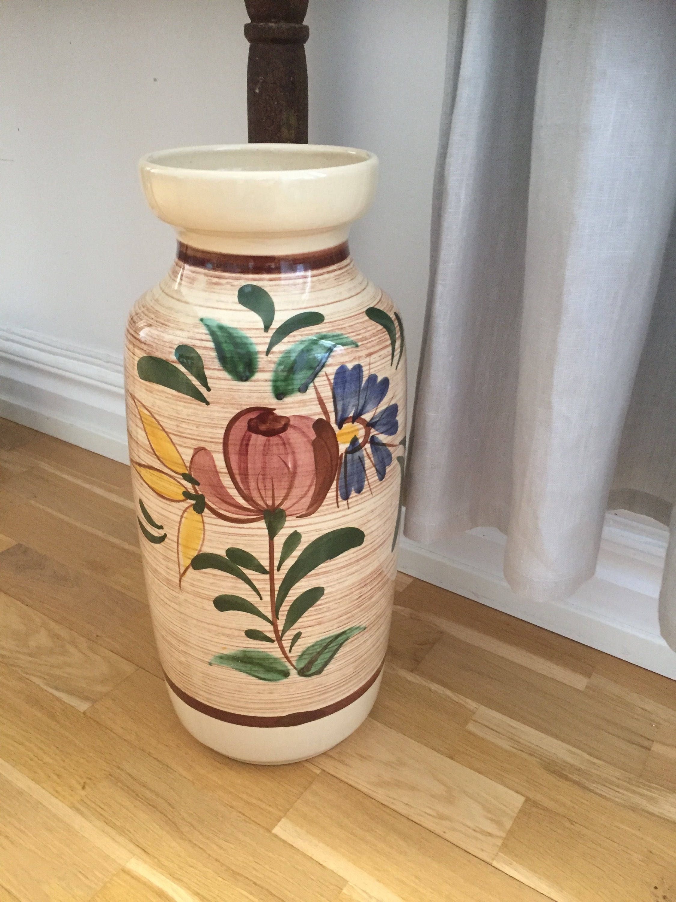 XL floor vase Bay pottery West Germany Bay Vase/Bay floor vase/flowers ...
