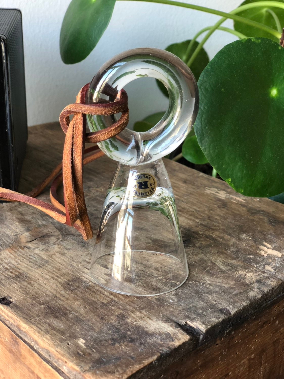 Reijmyre handblown Shot glass on a string swedish Scandinavian sleek ...