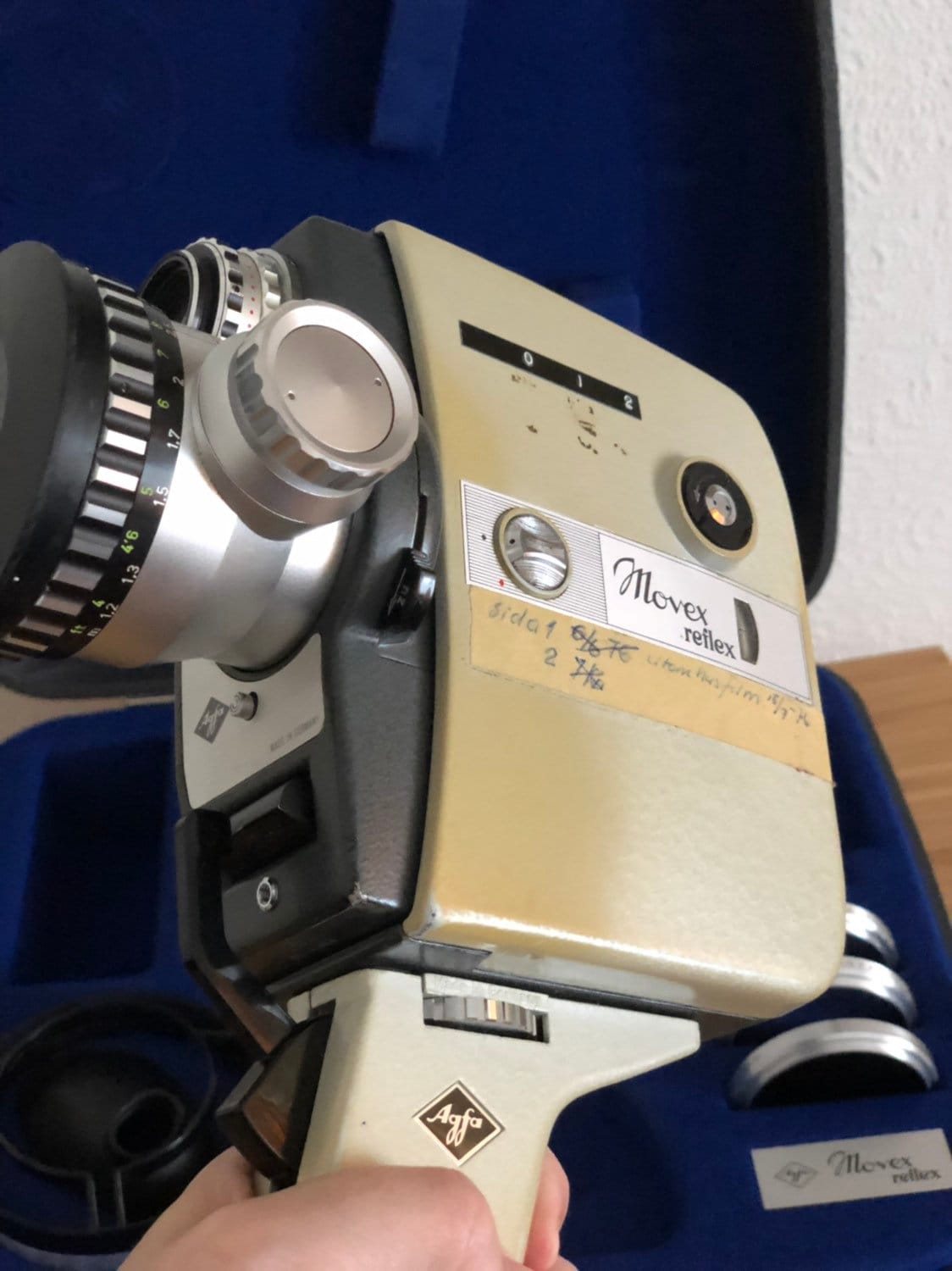 Agfa Berlin Movex Reflex c1963 8mm movie camera with case and accessories