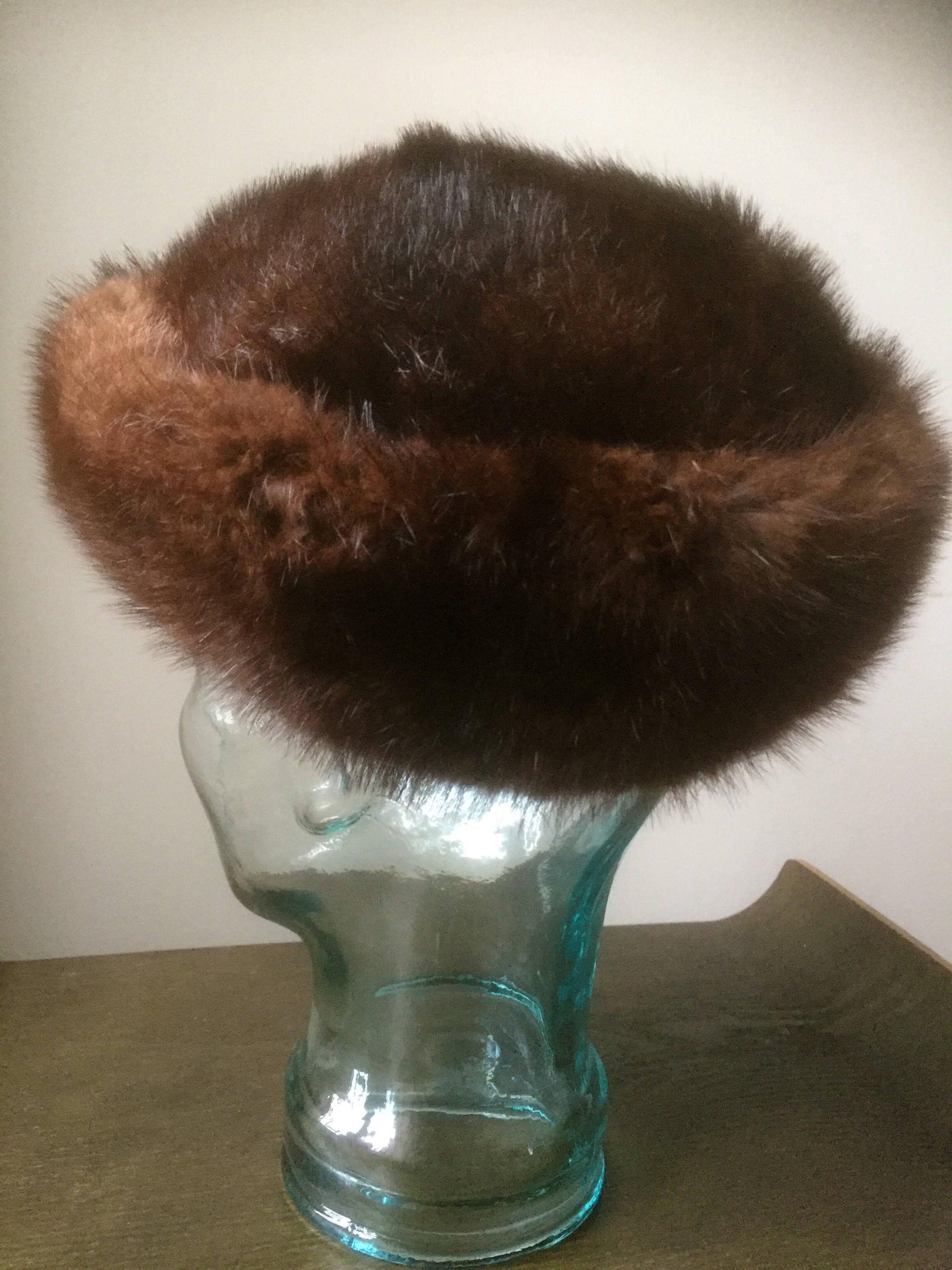 Vintage ladies Swedish fur hat beautifully lined ladies winter hat ...