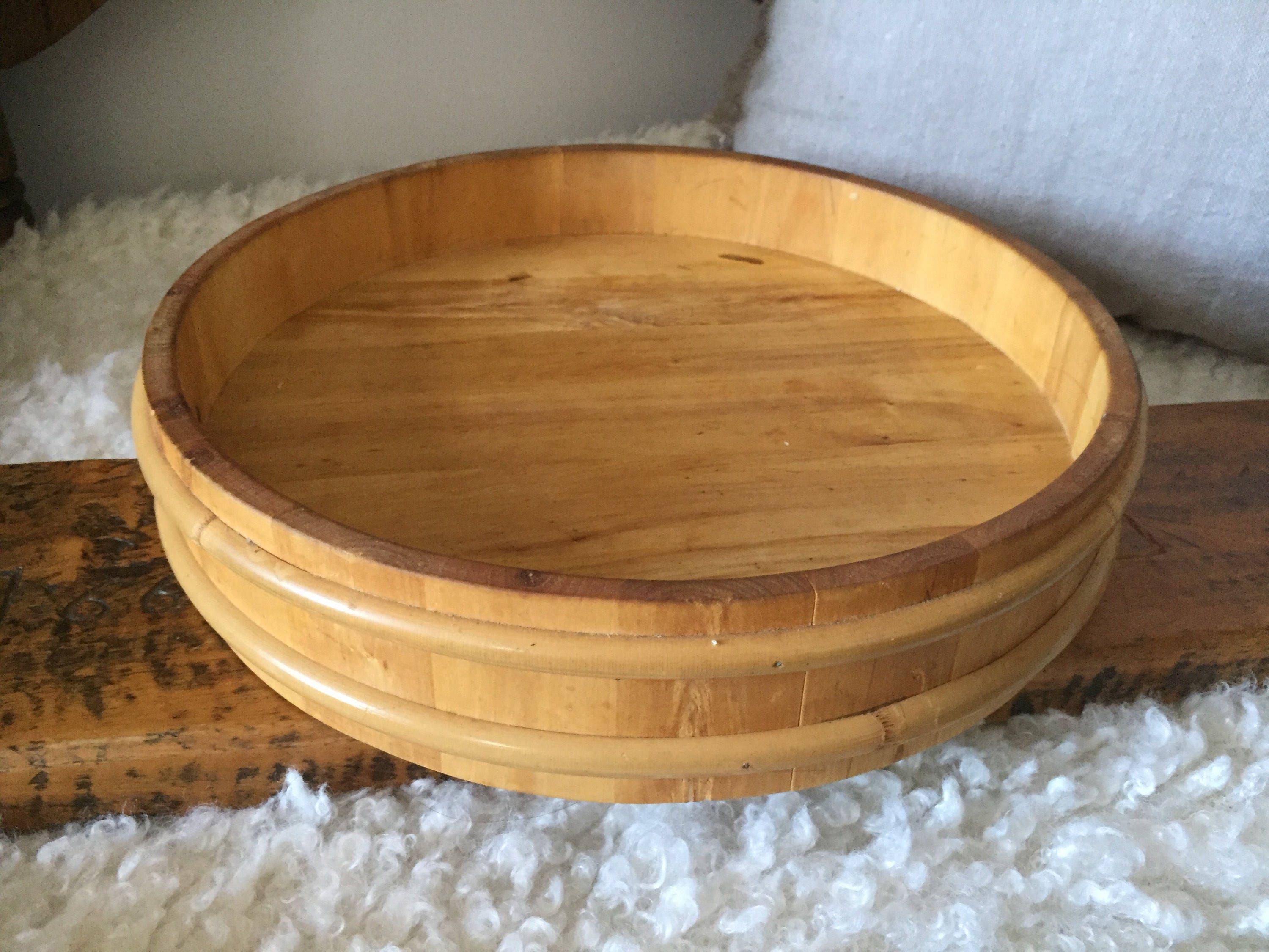 Vintage/wooden/Finnish/Sauna/tray/handcrafted/serving tray/