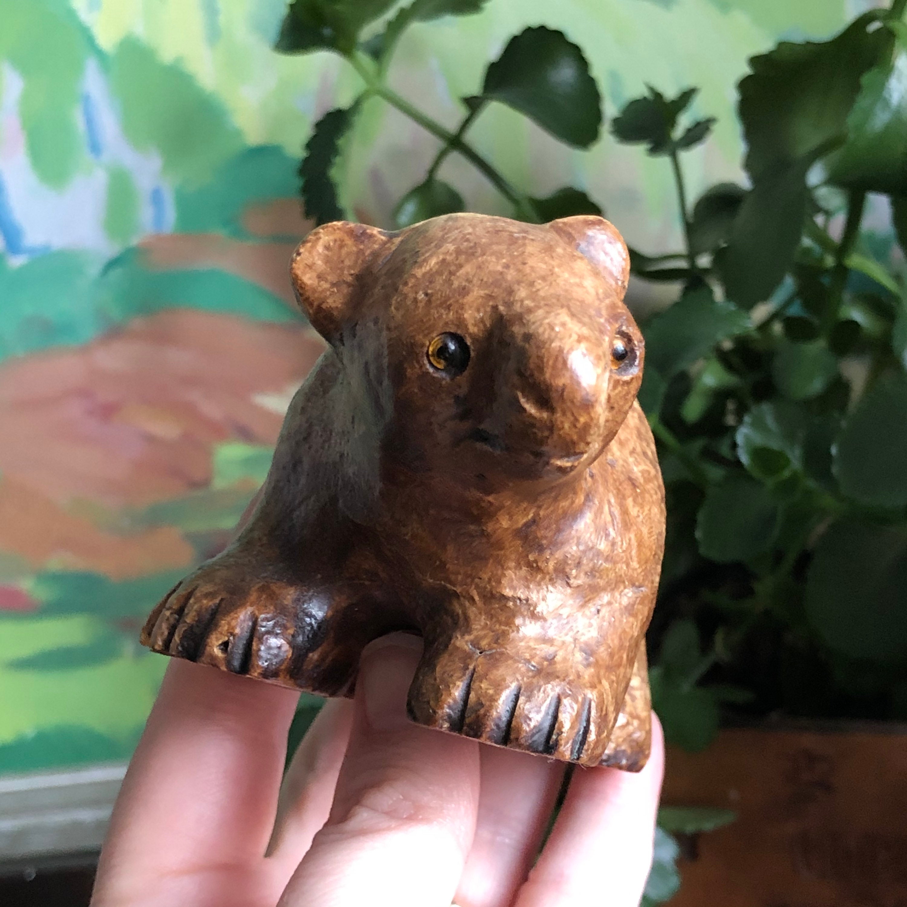 Swedish wooden bear hand carved by Carl Roos, Hammerdal Sweden hygge ...