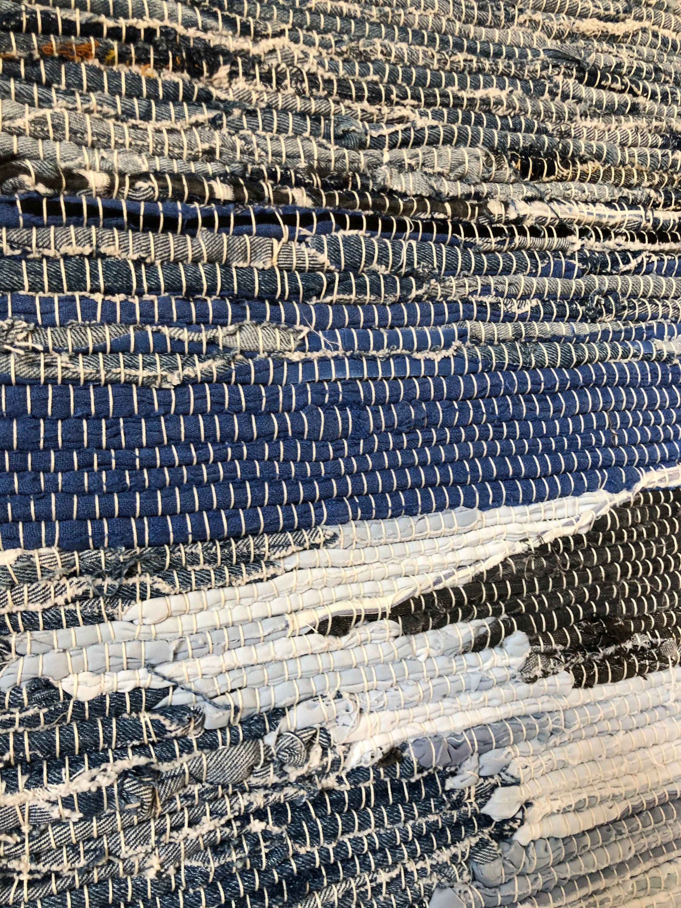 Original Scandinavian rag rug woven textil art wall hanging tapestry ...